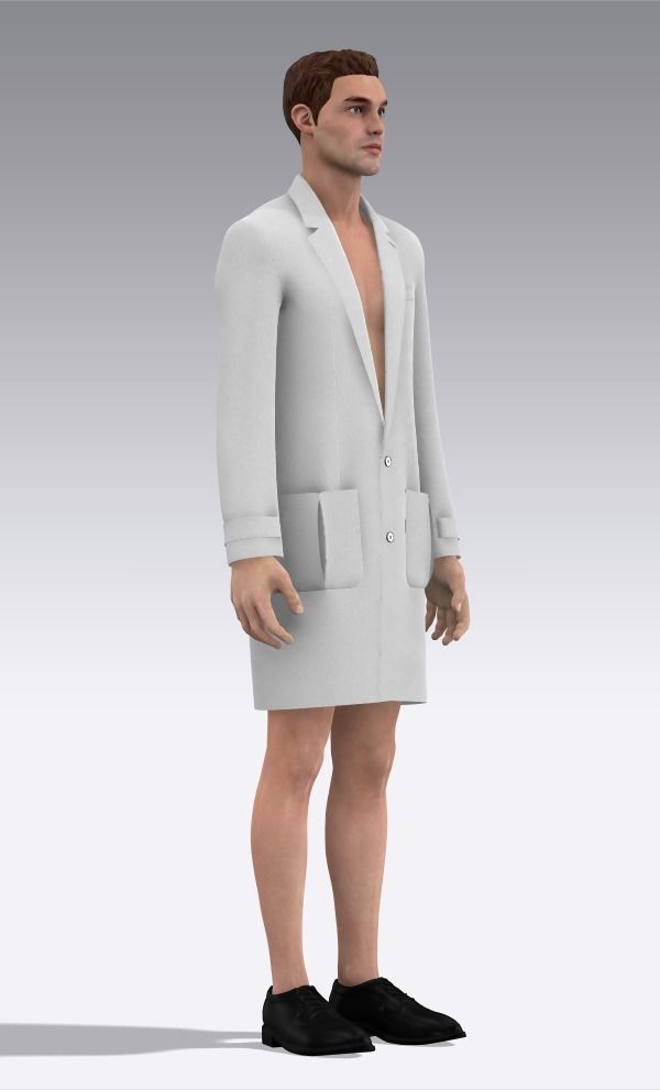 Crombie coat men 3DClo Marvelous Clothes 3D Model 3D model | CGTrader