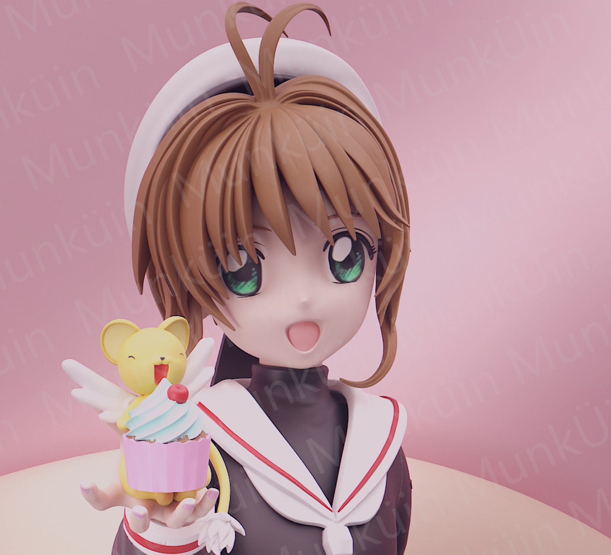 SAKURA CARD CAPTOR AND TOMOYO SCHOOL FAN ART 3D Model Collection | CGTrader