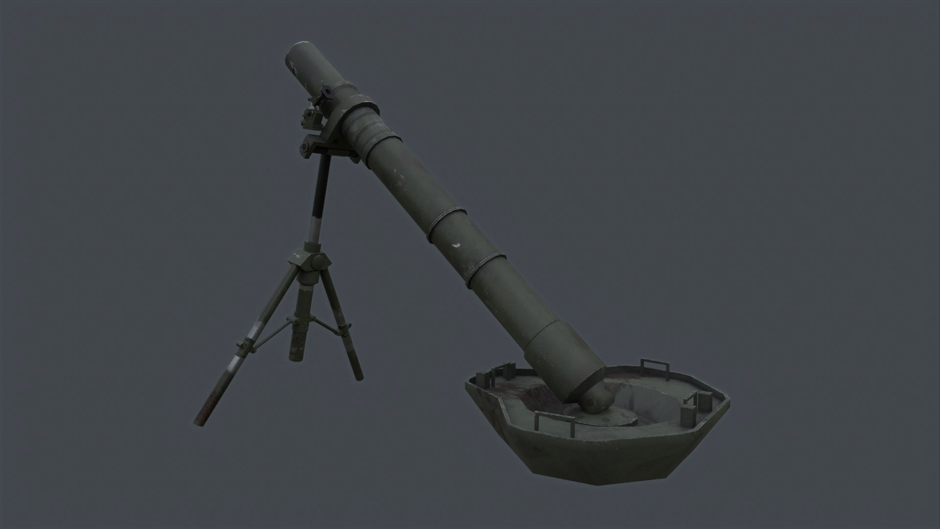 3D model PBP-172 120mm mortar china PLA VR / AR / low-poly | CGTrader