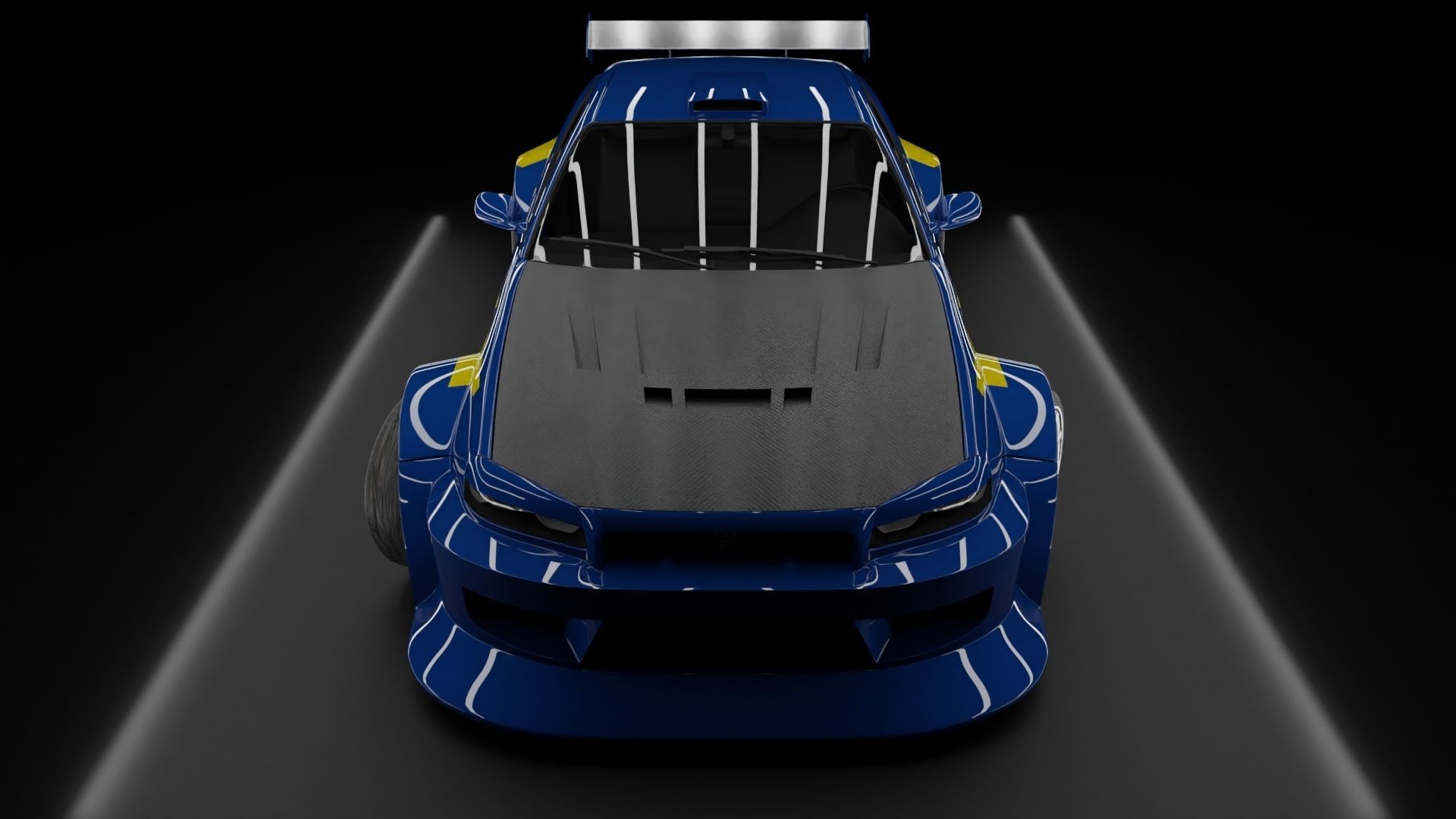 Nissan Skyline R34 NFSU2 Rigged 3D model rigged | CGTrader