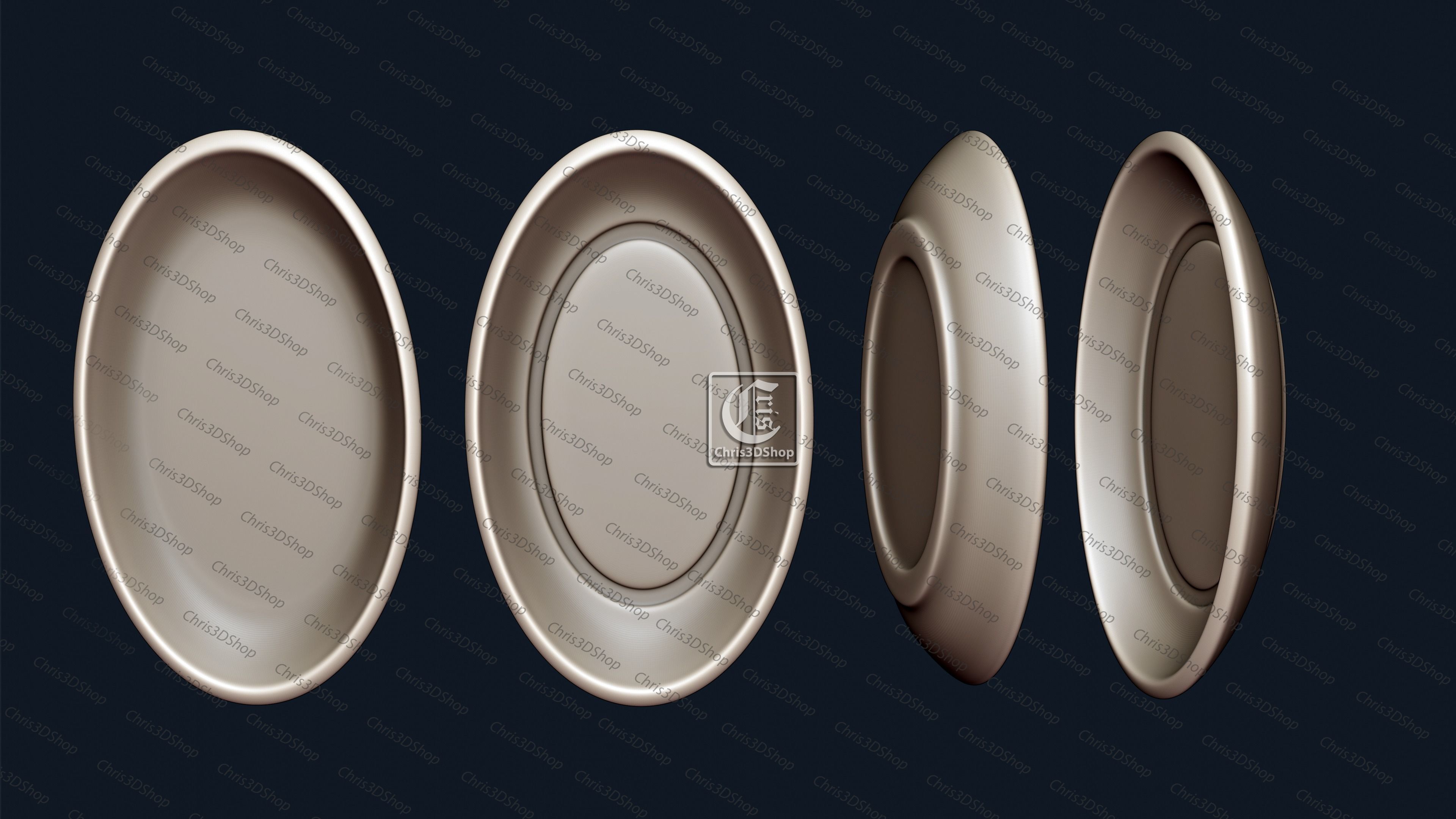 Oval Bowl - 3D STL Files for CNC 3D model 3D printable | CGTrader