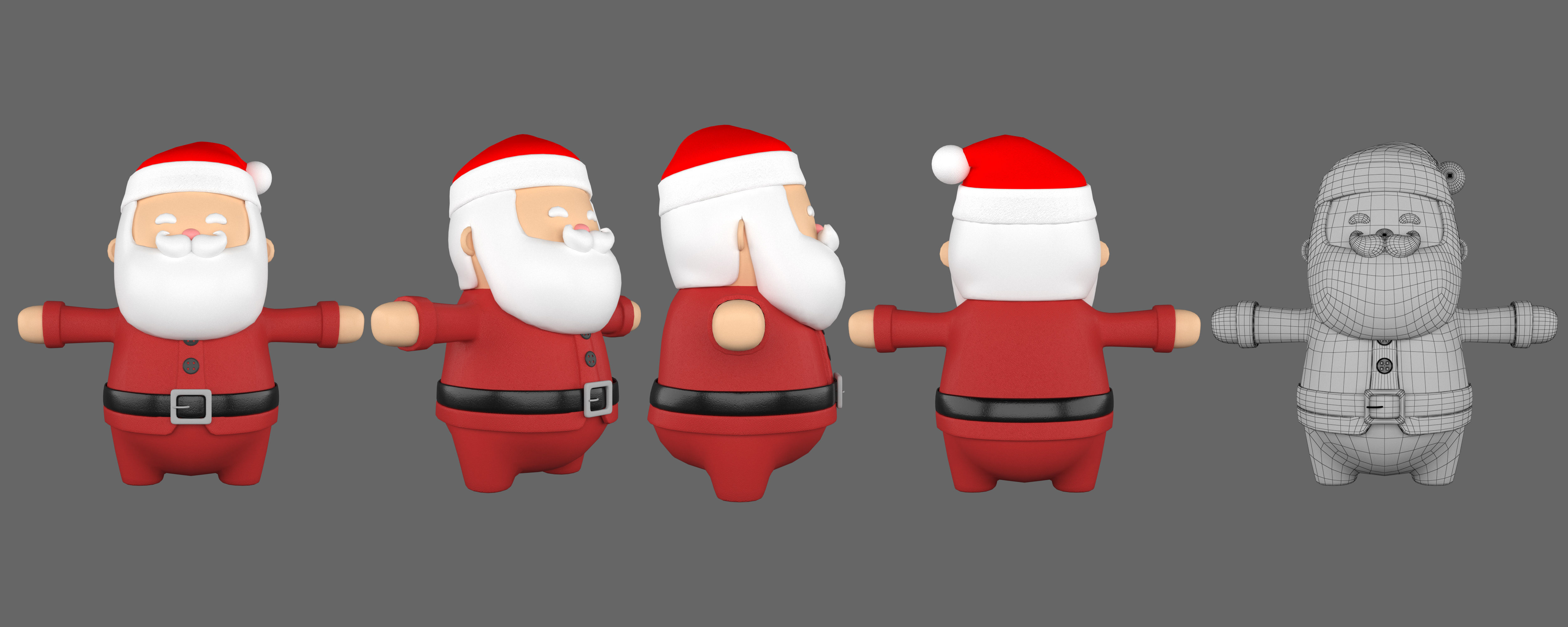 santa claus cartoon 3d model 3D model | CGTrader