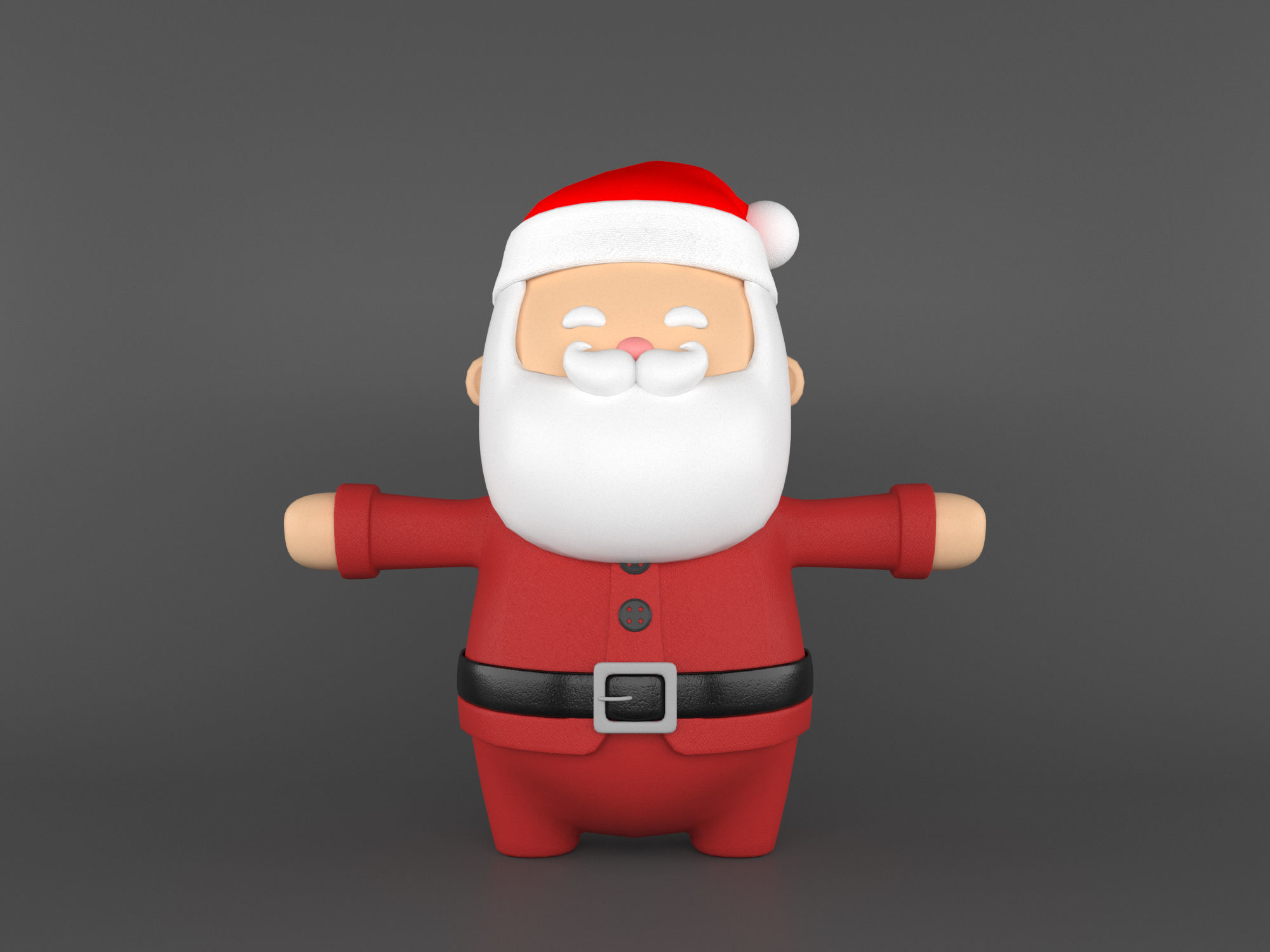 santa claus cartoon 3d model 3D model | CGTrader