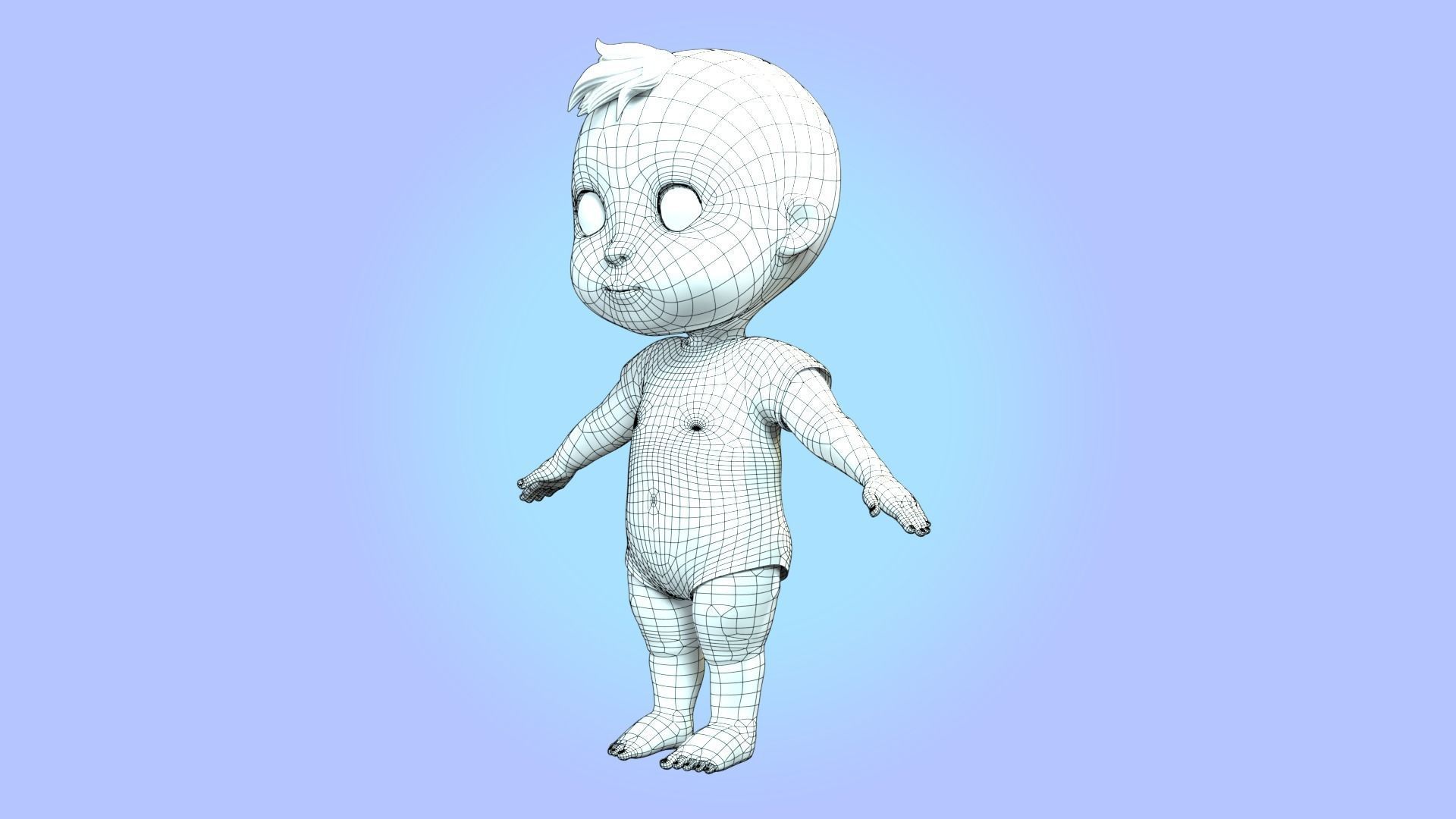 3D model Cartoon Baby Rigged 3D model VR / AR / low-poly | CGTrader