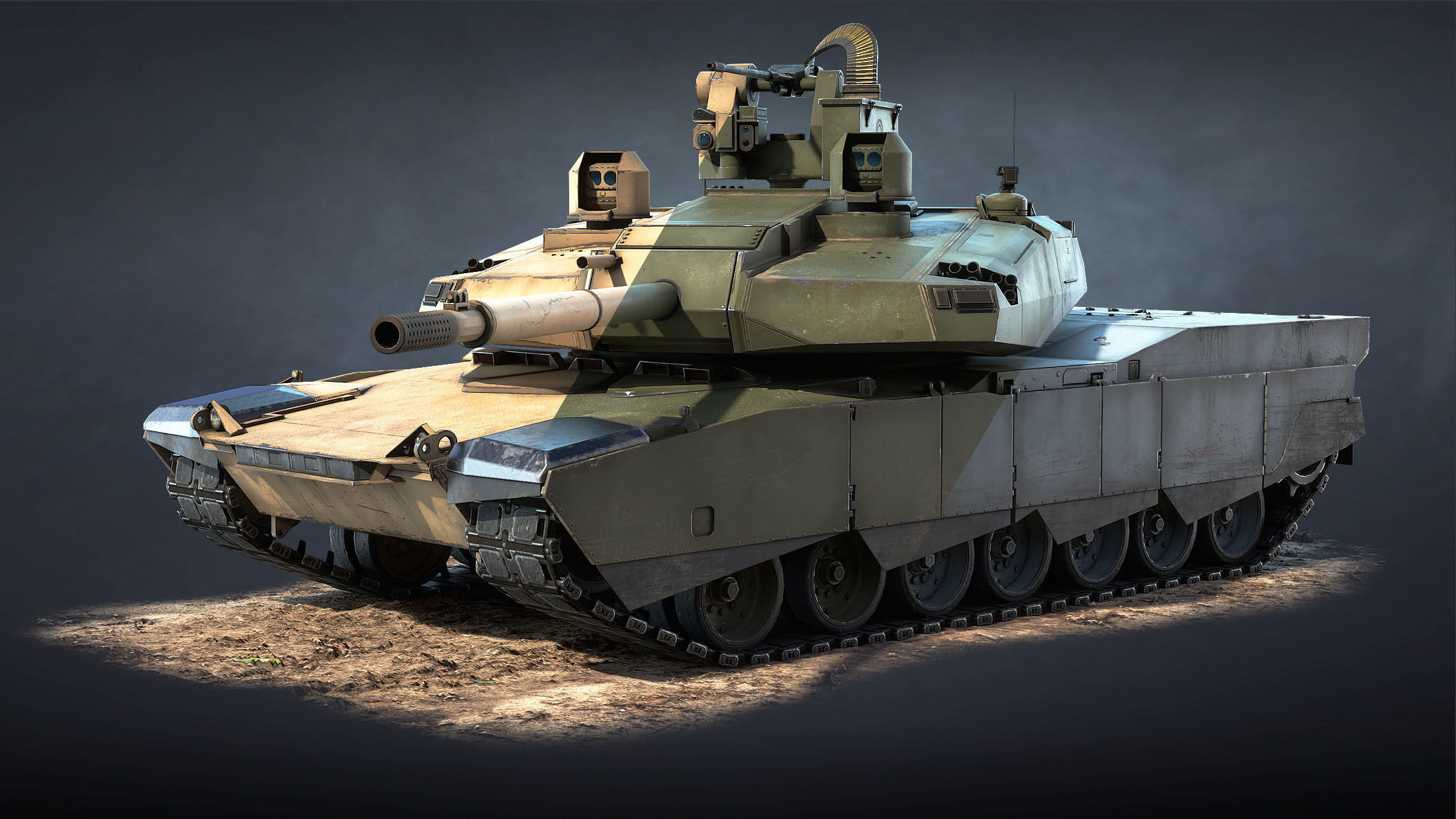 3D model AbramsX armoured tank VR / AR / low-poly | CGTrader