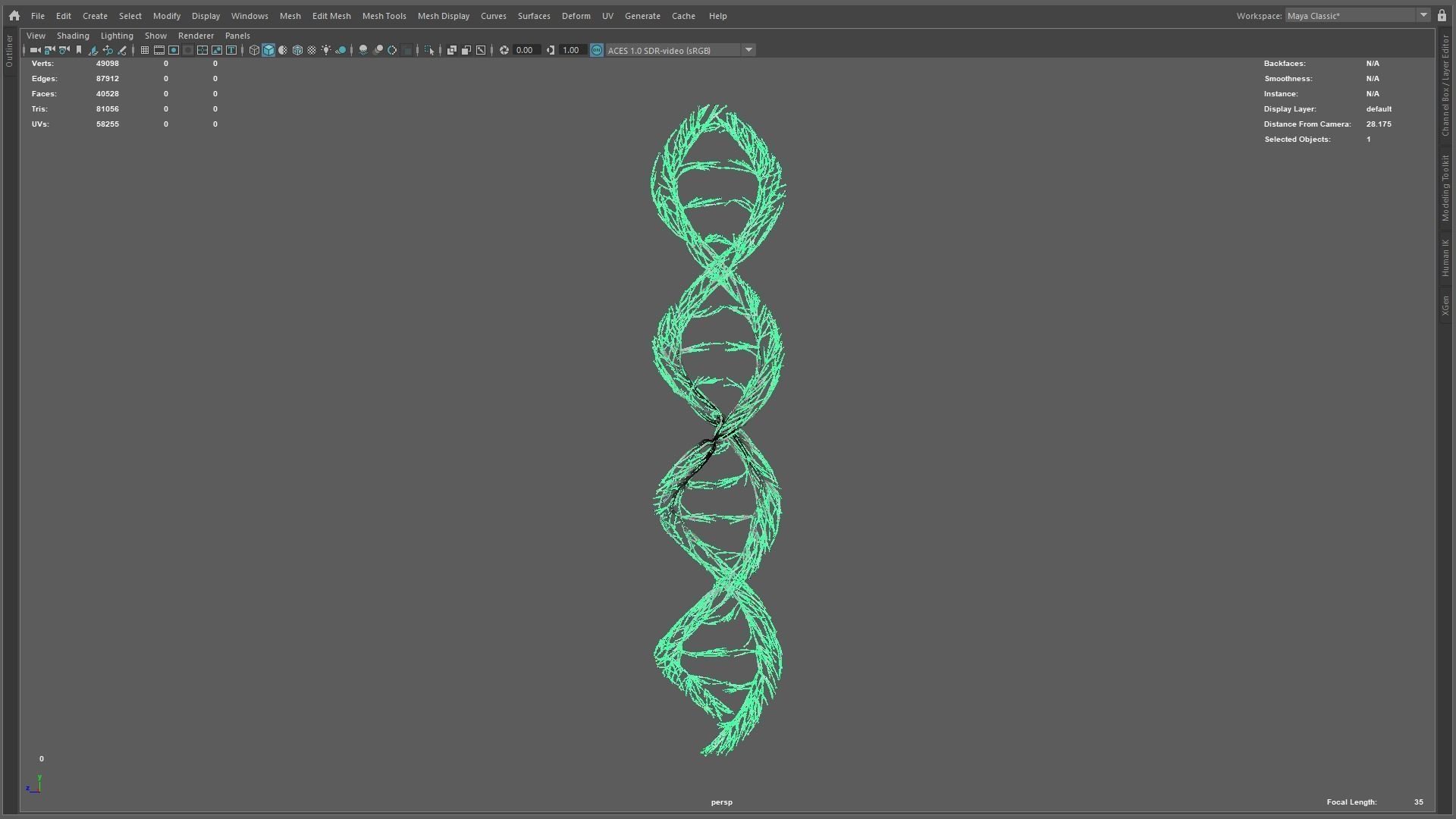 Human DNA made out of lines Unrolling growing animation 3D model ...