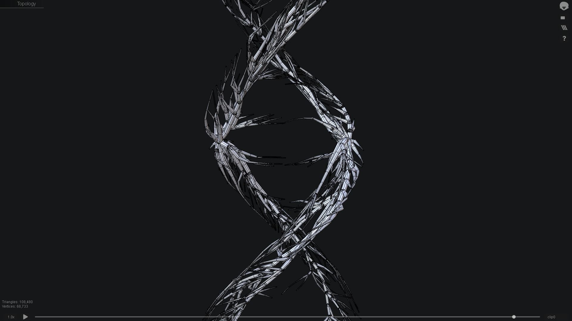Human DNA made out of lines Unrolling growing animation 3D model ...