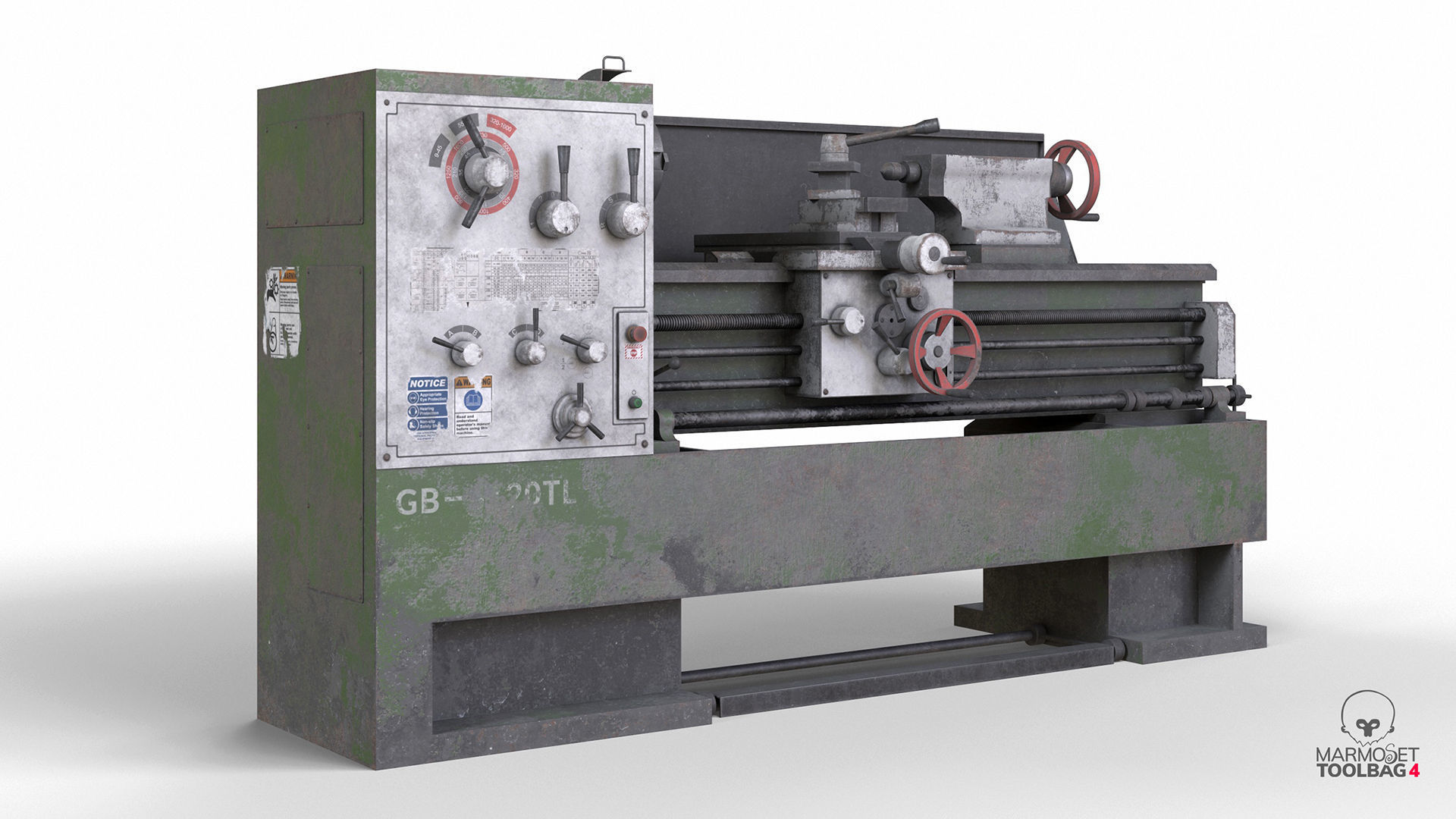 3D model Turning lathe machine old VR / AR / low-poly | CGTrader