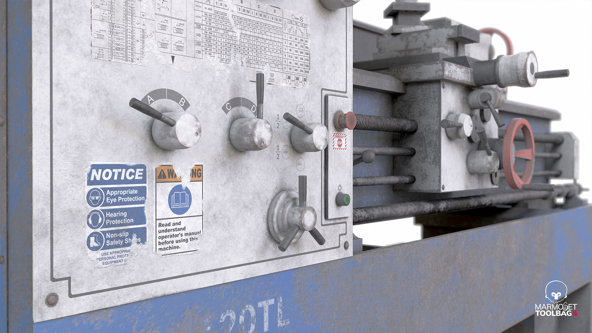 3D model Turning lathe machine old VR / AR / low-poly | CGTrader