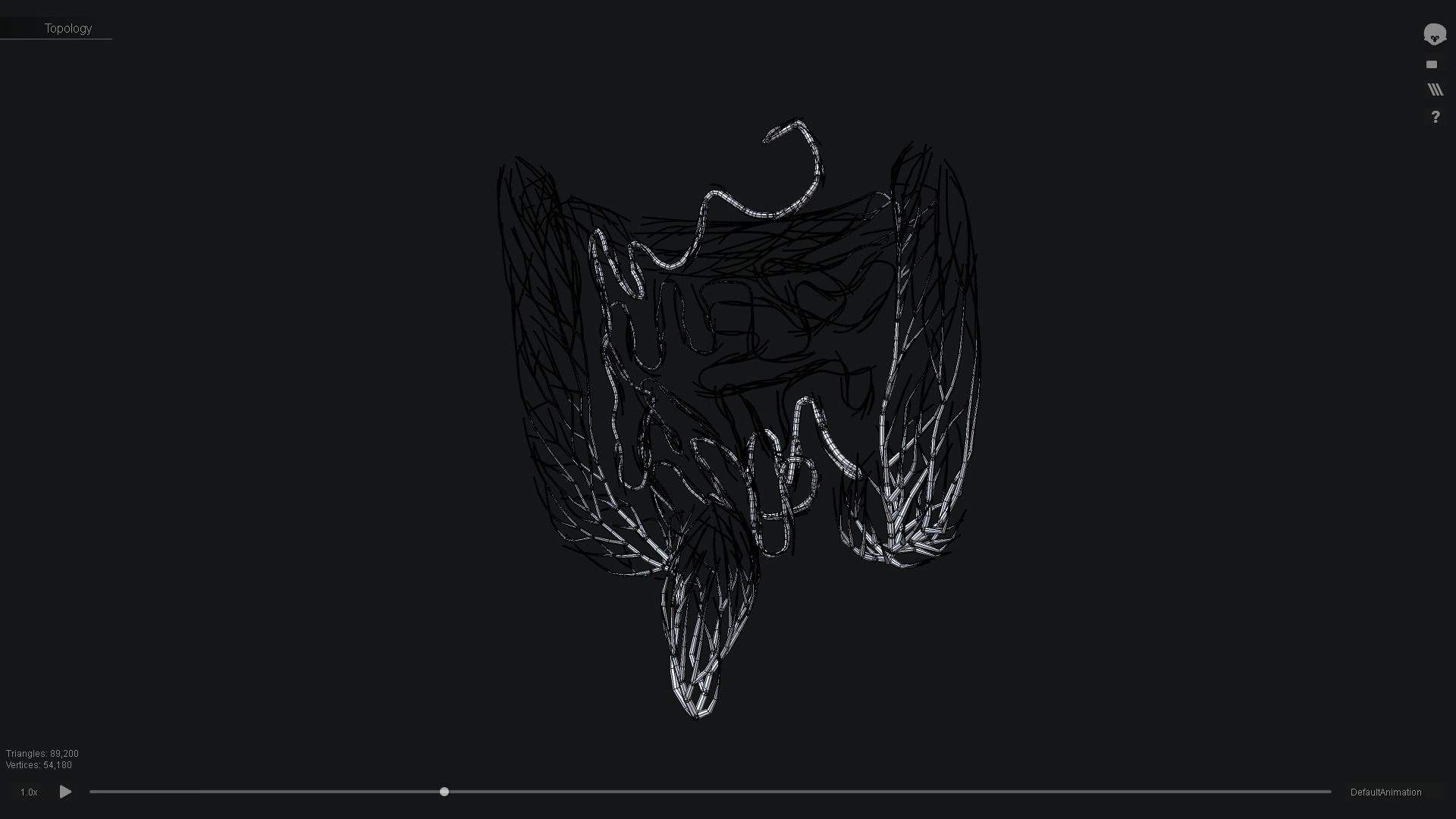 Human intestines made out of lines Unrolling growing animation 3D model ...