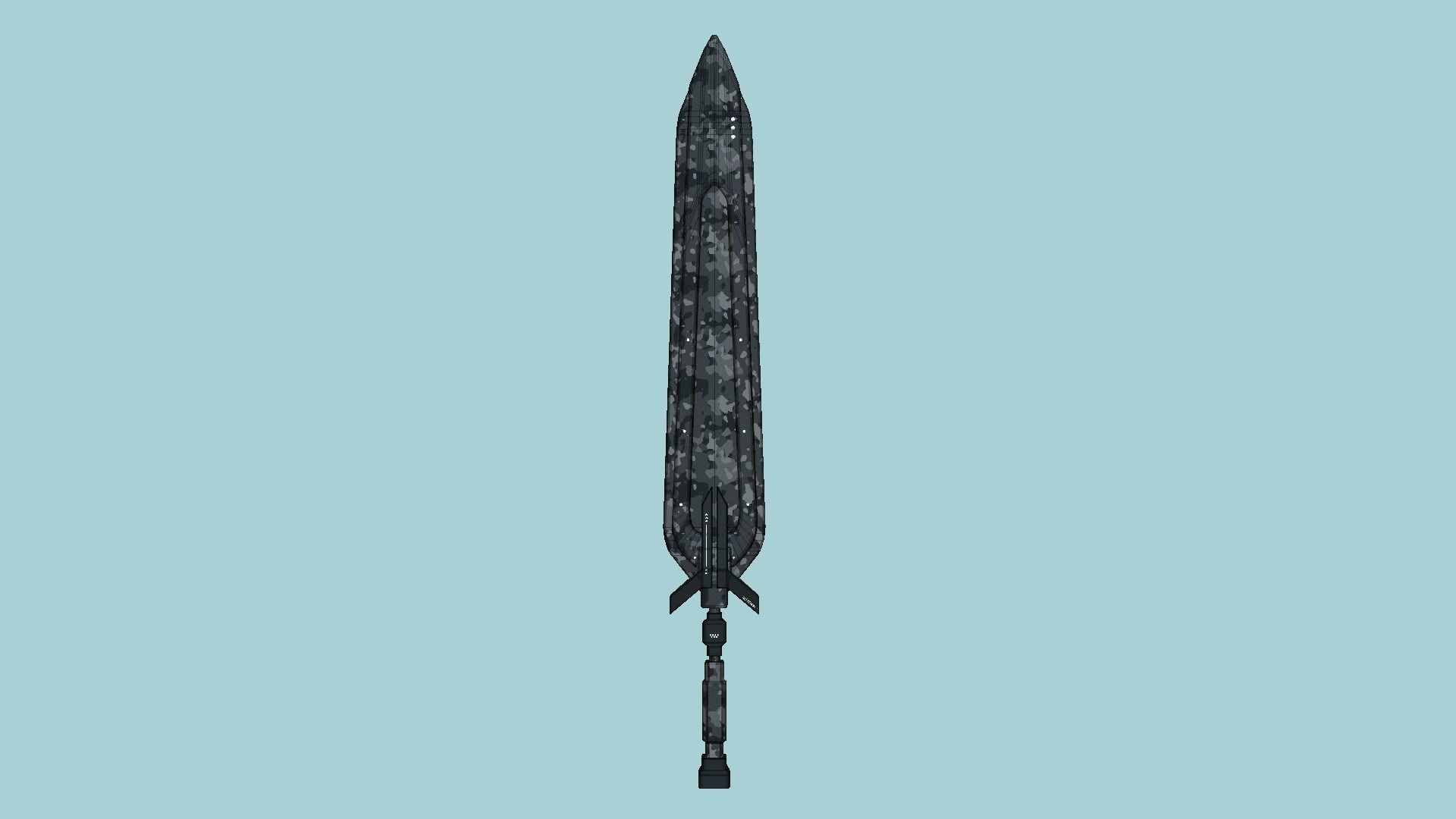 3D model SciFi Sword B09 Black Camo - Sci Fi Weapon Design VR / AR ...