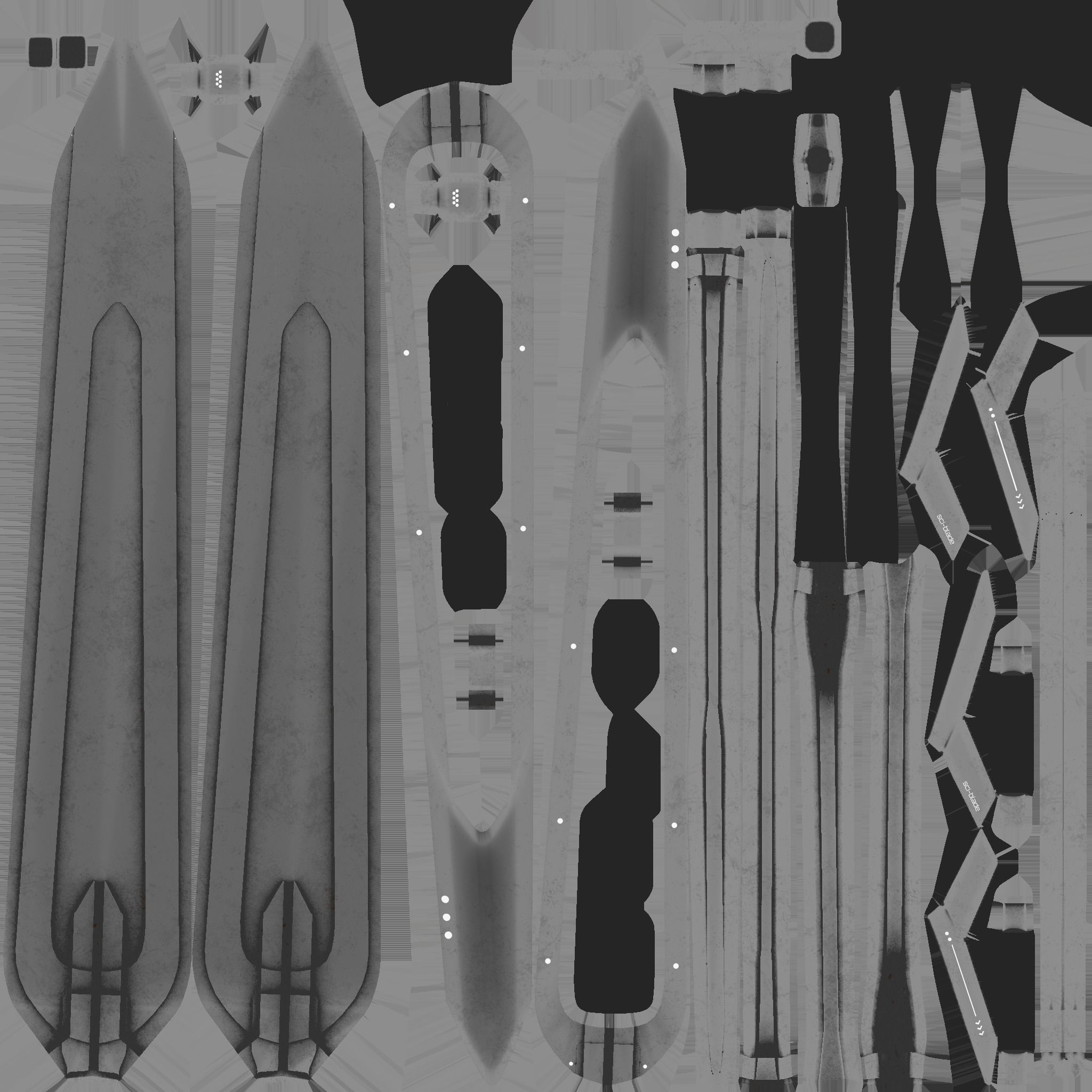 3D model SciFi Sword B10 Metal - Sci Fi Weapon Design VR / AR / low ...