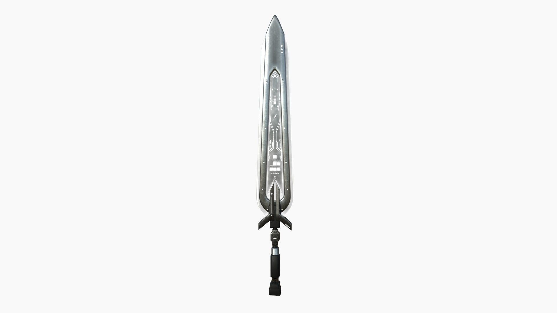 3D model SciFi Sword B10 Metal - Sci Fi Weapon Design VR / AR / low ...