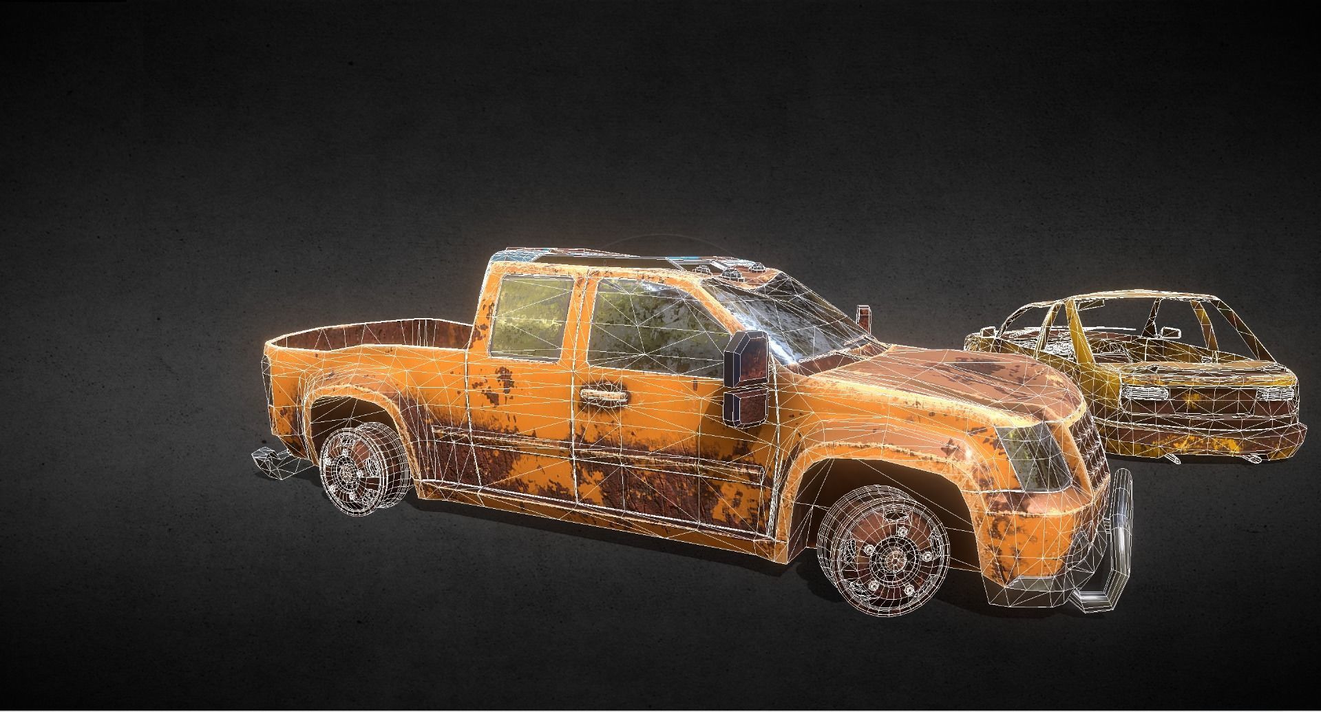 3D model Abandoned Post-Apocalyptic Vehicle Pack VR / AR / low-poly ...