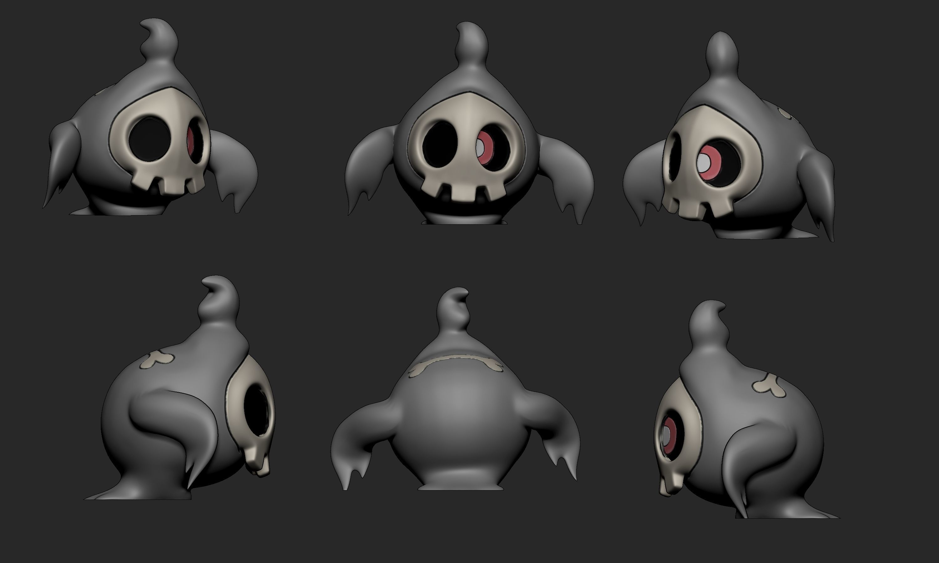 Pokemon - Duskull Dusclops and Dusknoir with 2 poses 3D model 3D ...