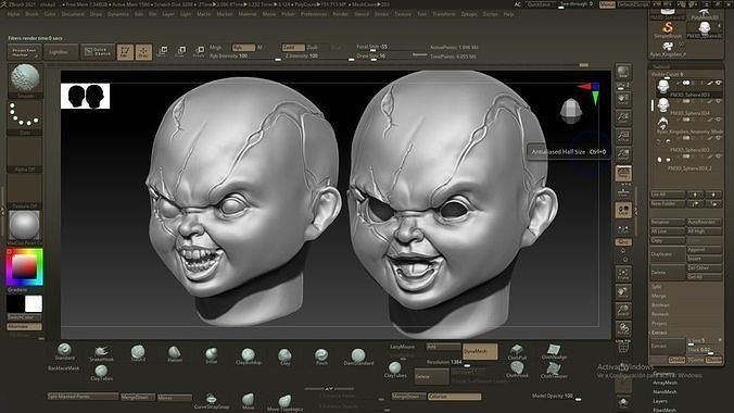 Chucky Head 3D model 3D printable | CGTrader