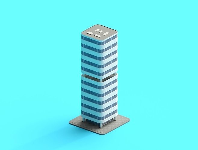 3D model Cartoon Building 01 VR / AR / low-poly | CGTrader