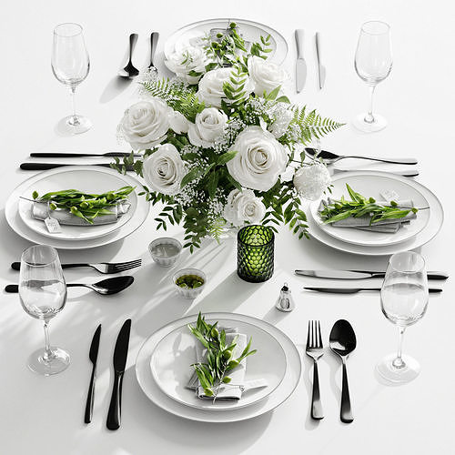 Table Setting 4 3D model | CGTrader
