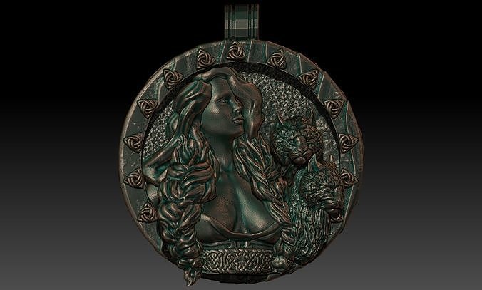 Freya pendant 3D model 3D printable | CGTrader