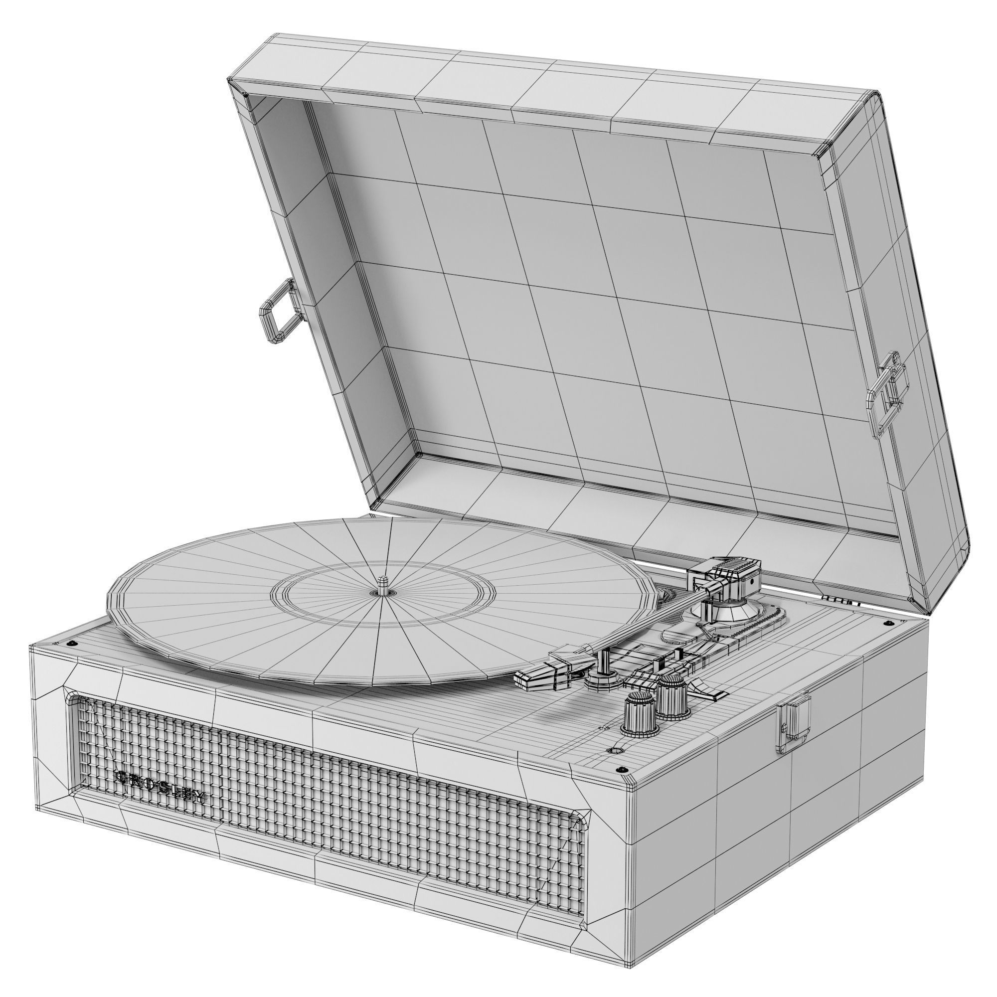 Crosley Voyage vinyl record player 3D model | CGTrader