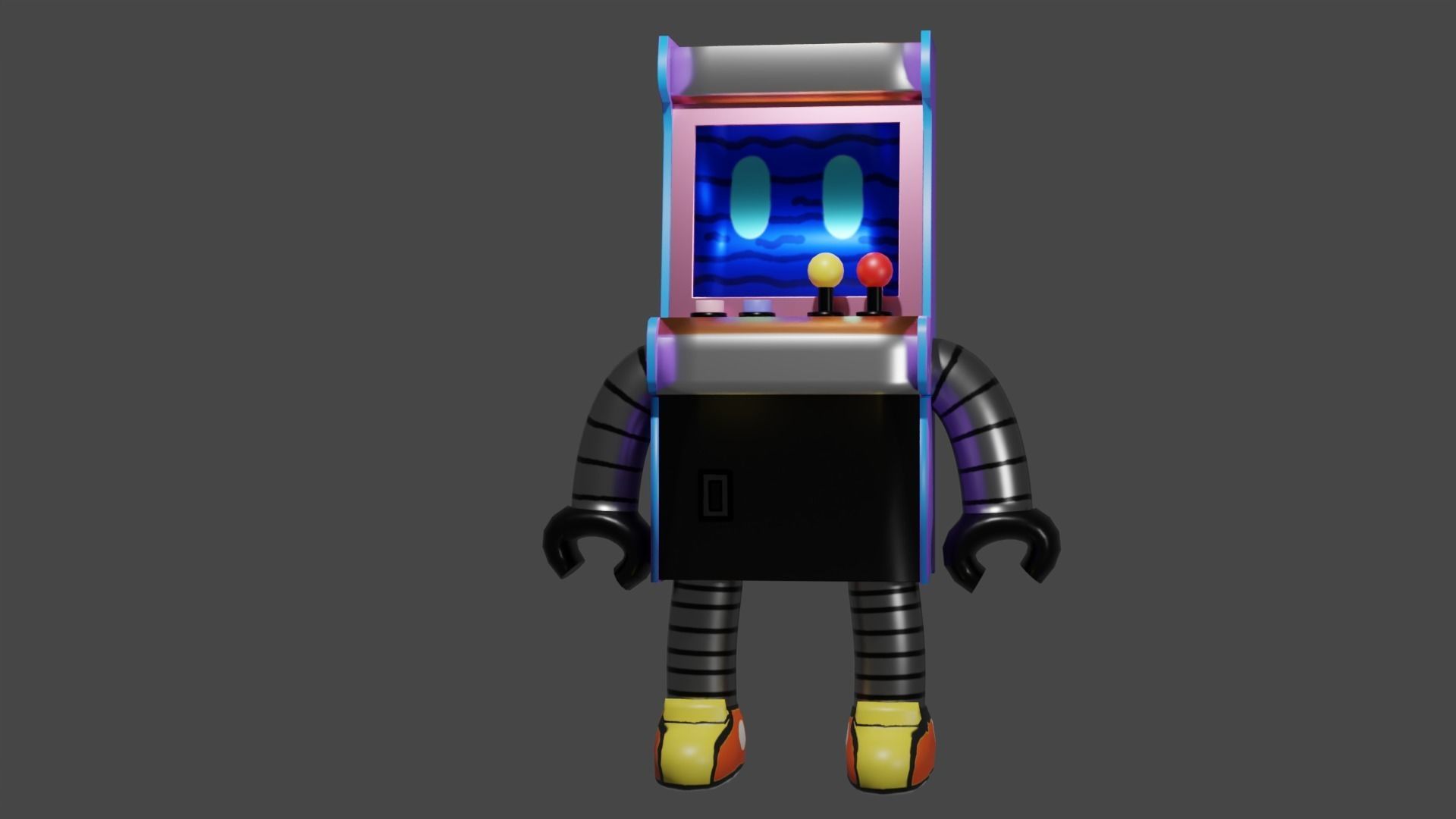 3D model Arcade machine character VR / AR / low-poly | CGTrader