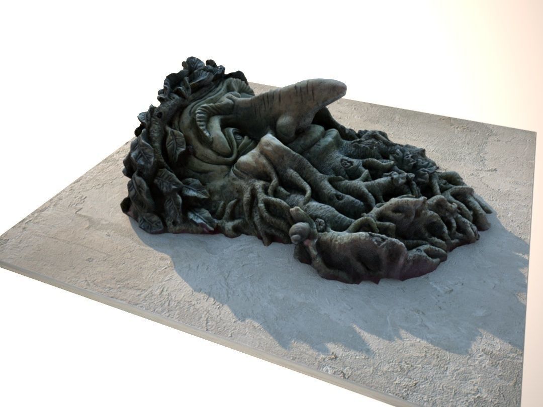 Greenman Stone 3D model | CGTrader