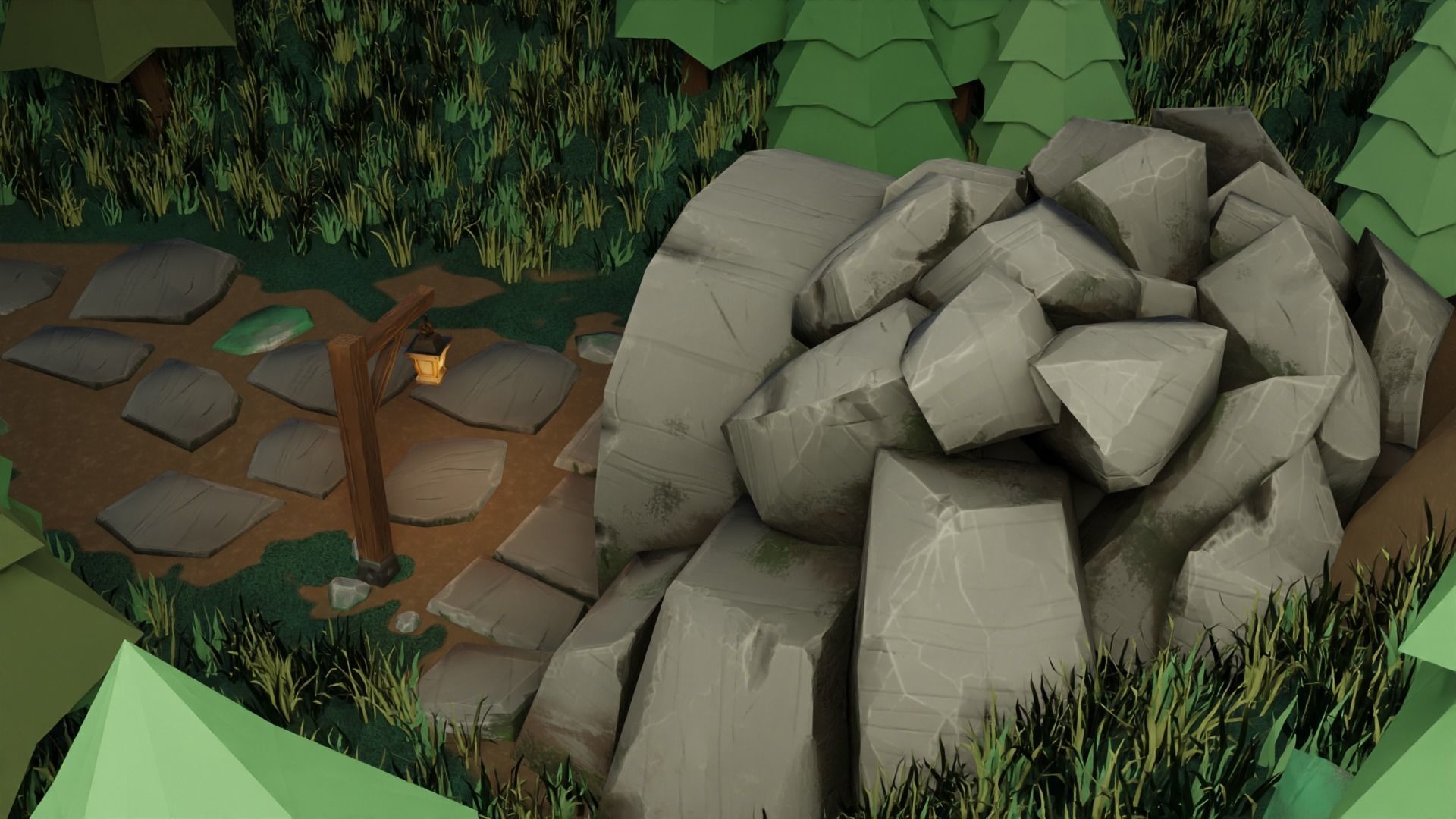 3D model Stylized Cave VR / AR / low-poly | CGTrader