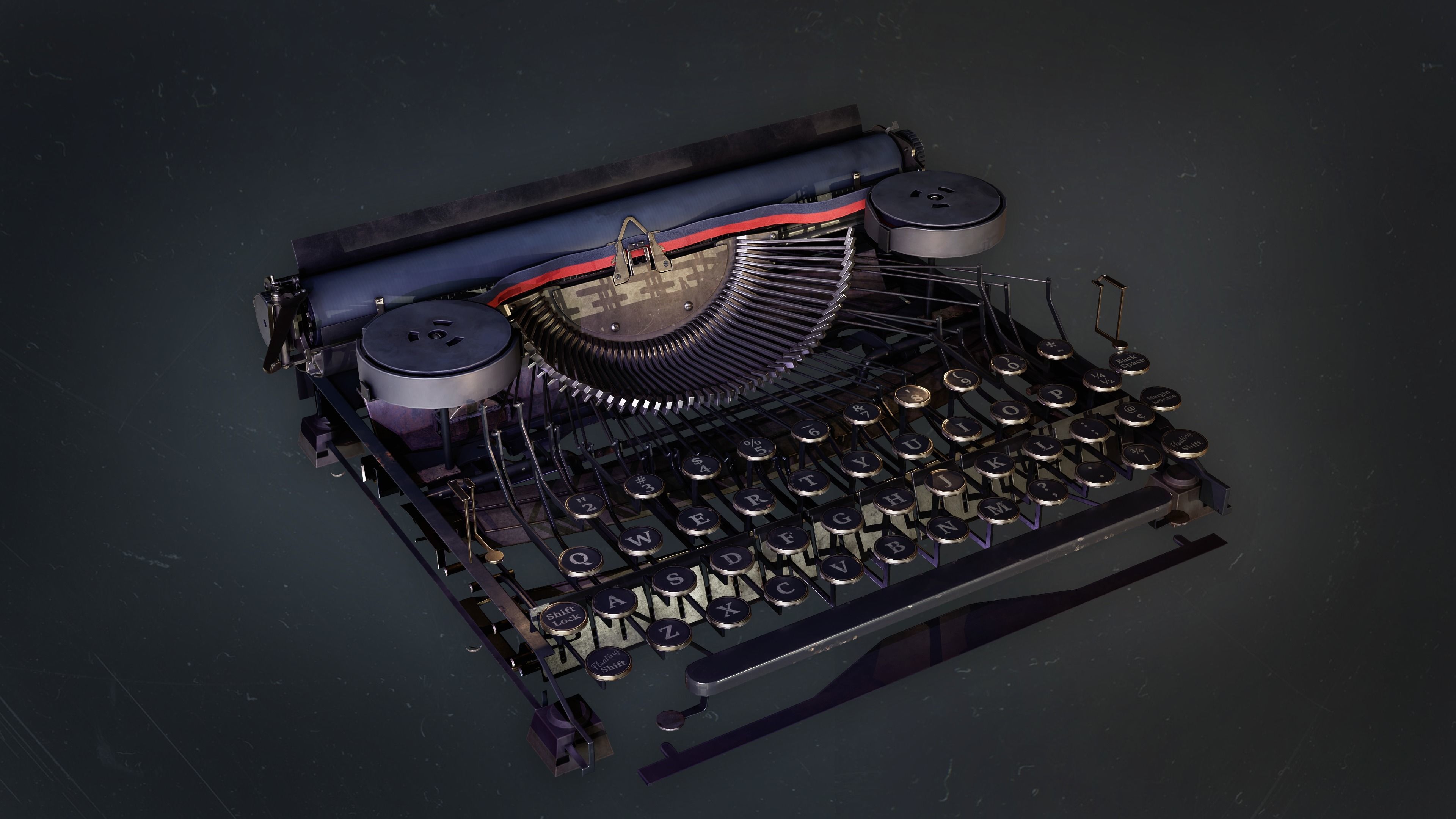 3D model Old Typewriter VR / AR / low-poly | CGTrader