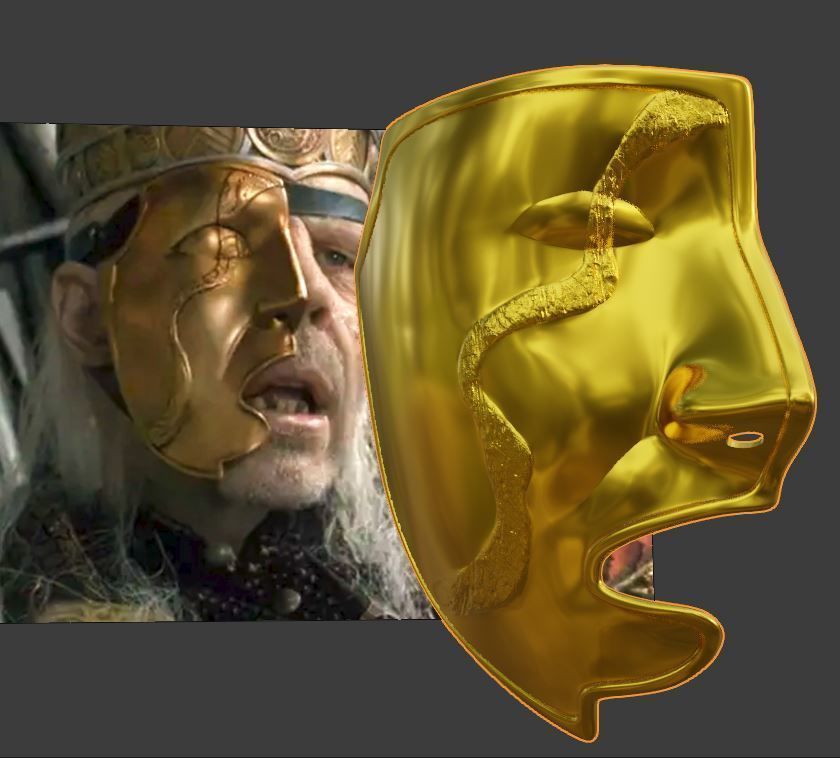 Viserys golden mask 3D model 3D printable | CGTrader