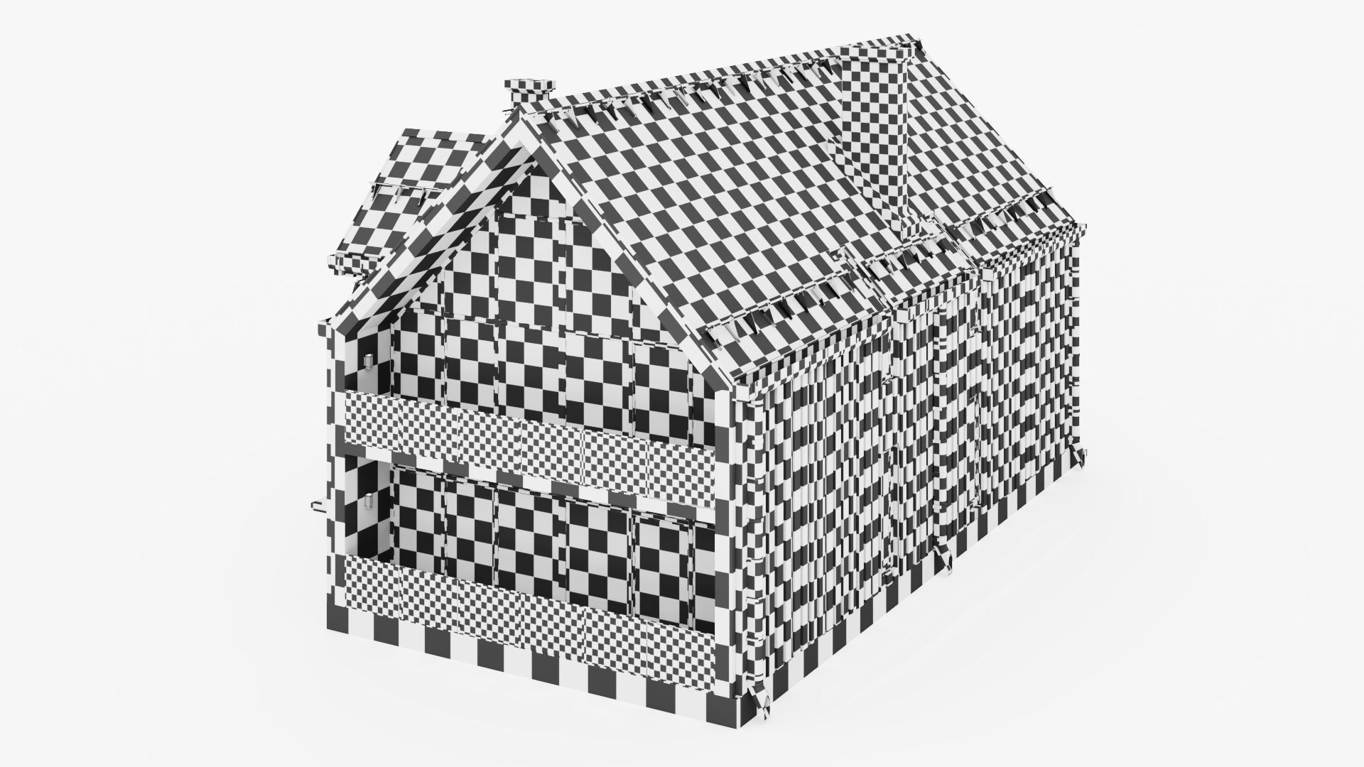 Barnhouse with terraces and balconies 3D model | CGTrader