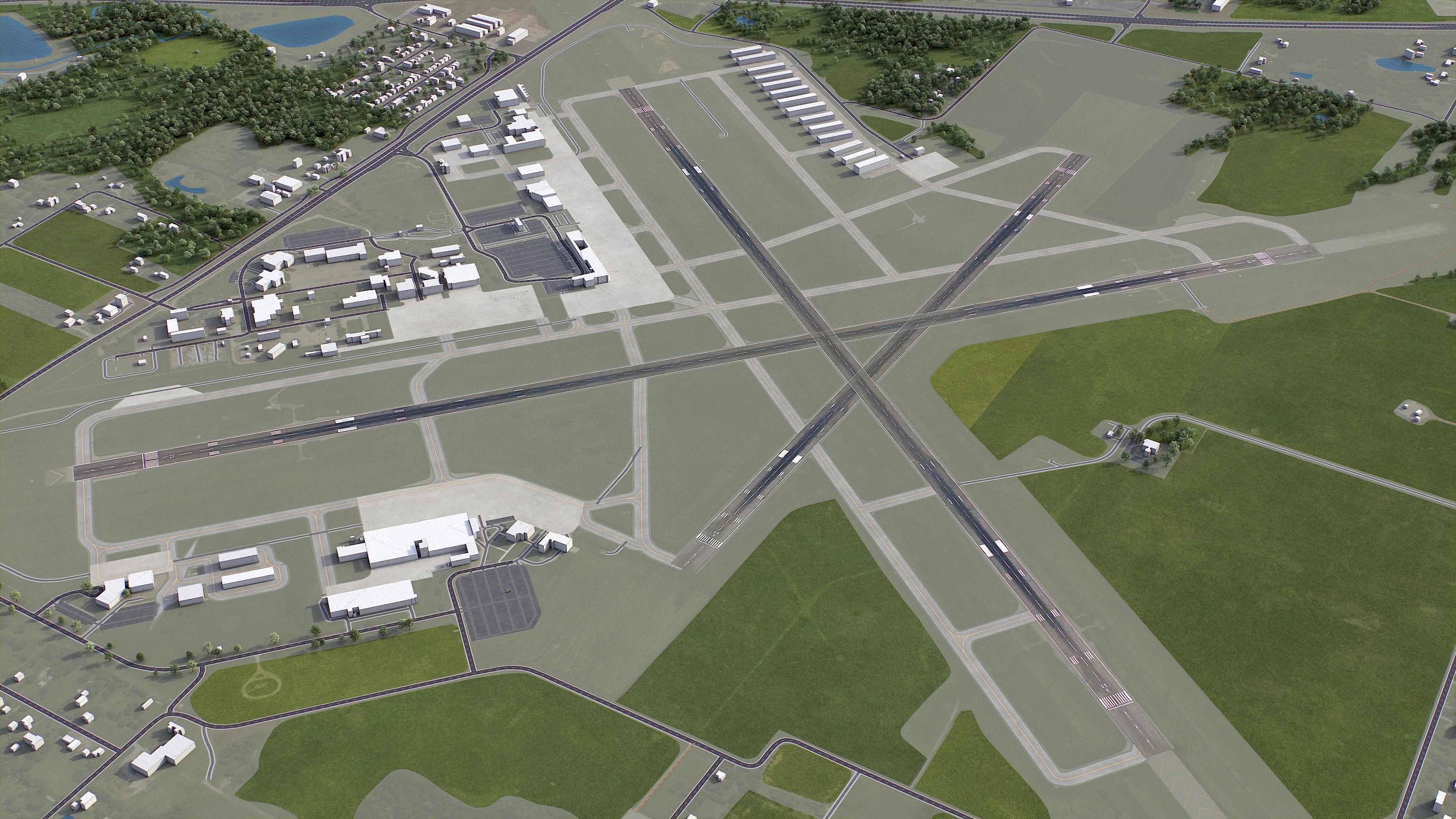 3D model Springfield Airport VR / AR / low-poly | CGTrader