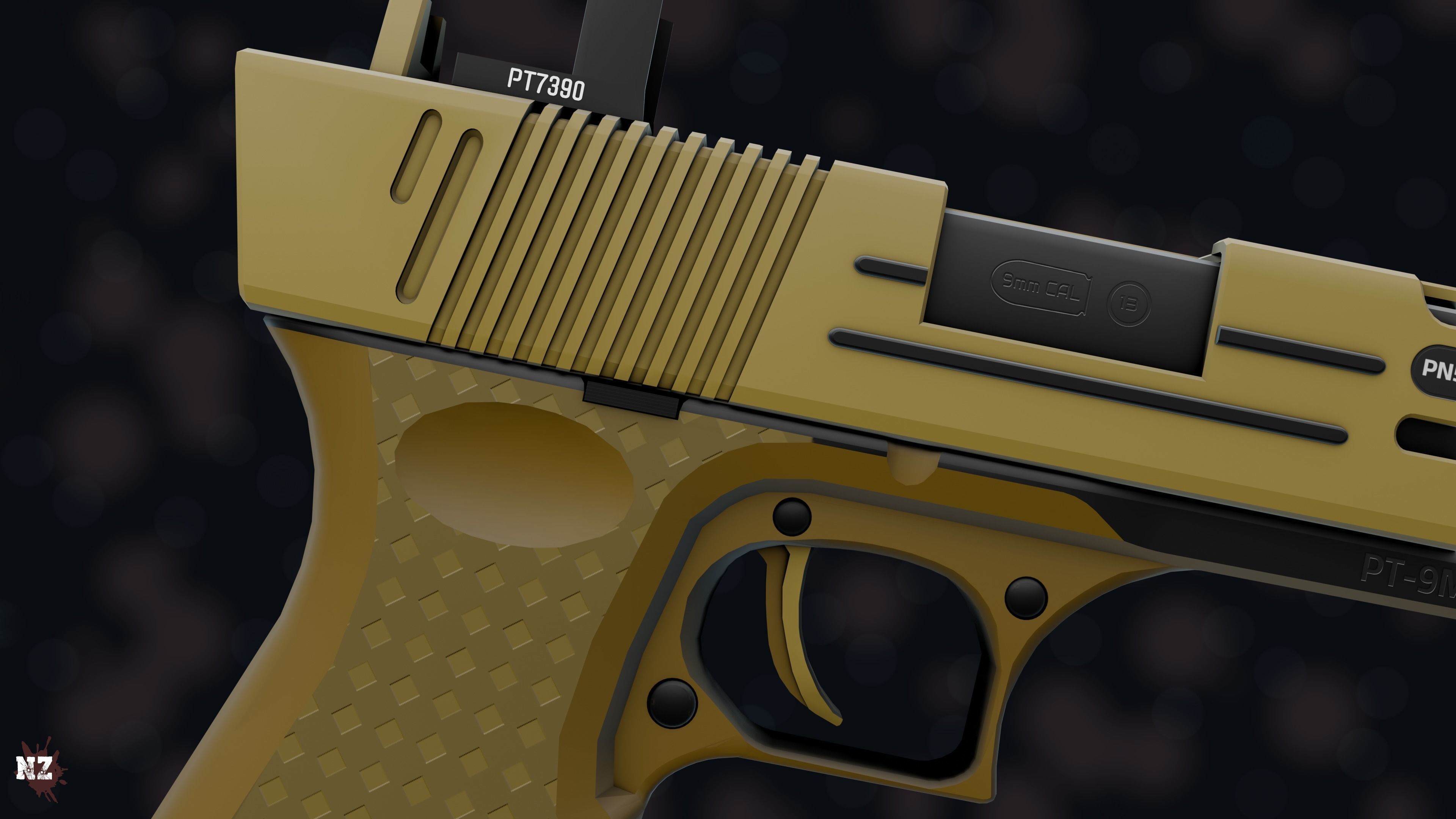 NZ PT-9M Pistol free VR / AR / low-poly 3D model | CGTrader