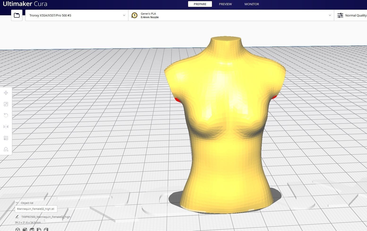 3D model Mannequin Female Torso M02 VR / AR / low-poly | CGTrader