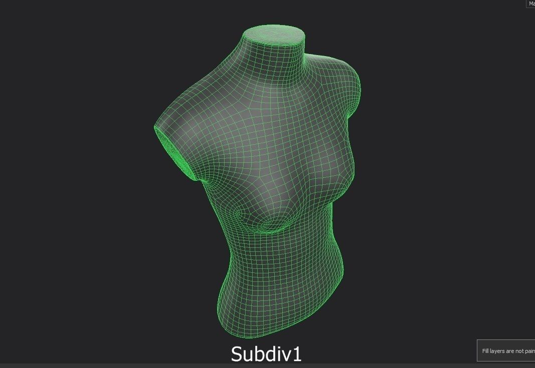 3D model Mannequin Female Torso M02 VR / AR / low-poly | CGTrader