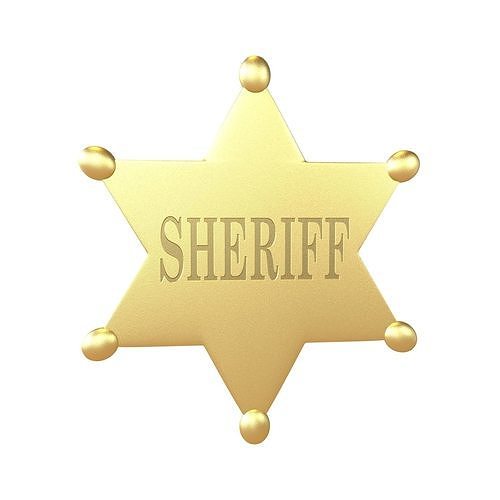 3D model Sheriff Star v1 003 VR / AR / low-poly | CGTrader