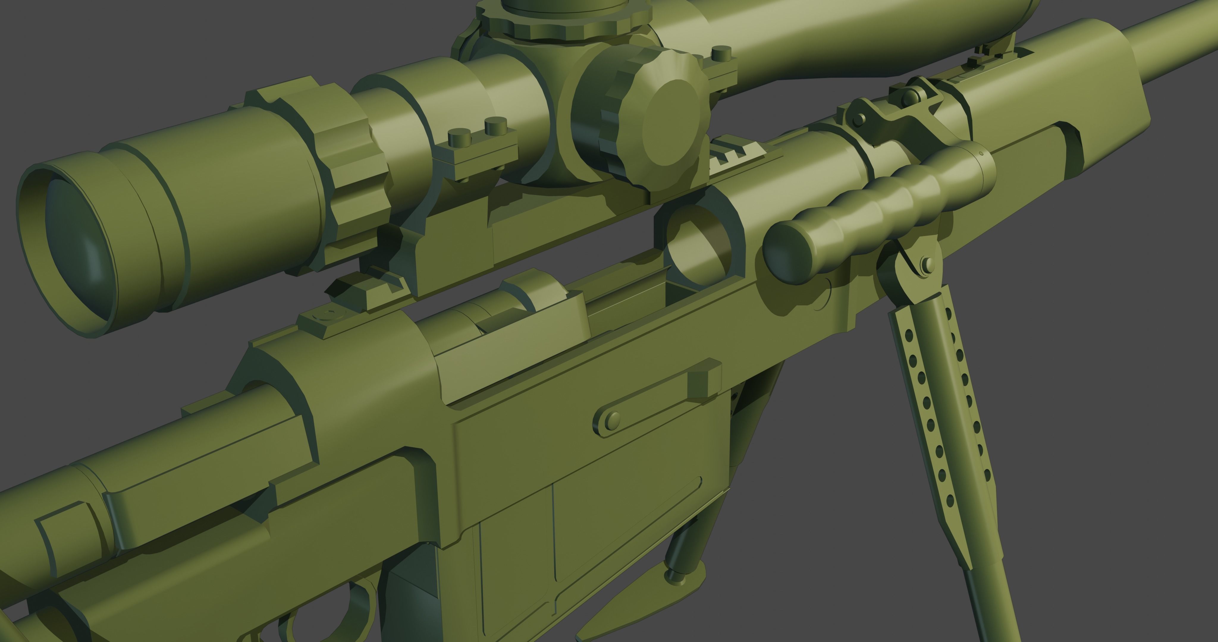 3D model 50 caliber Military sniper rifle VR / AR / low-poly | CGTrader
