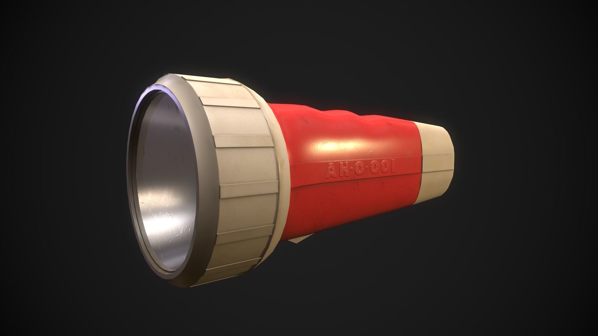 3D model Old Flashlight - PBR Game Ready Low-poly 3D model VR / AR ...