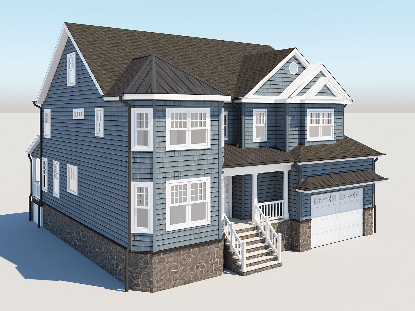 American house 3D model | CGTrader