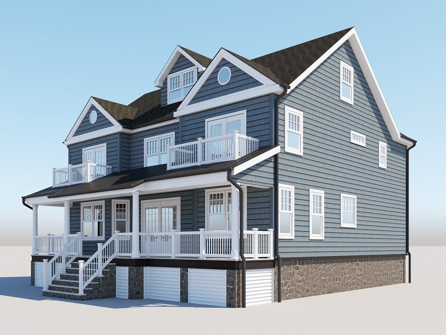American house 3D model | CGTrader