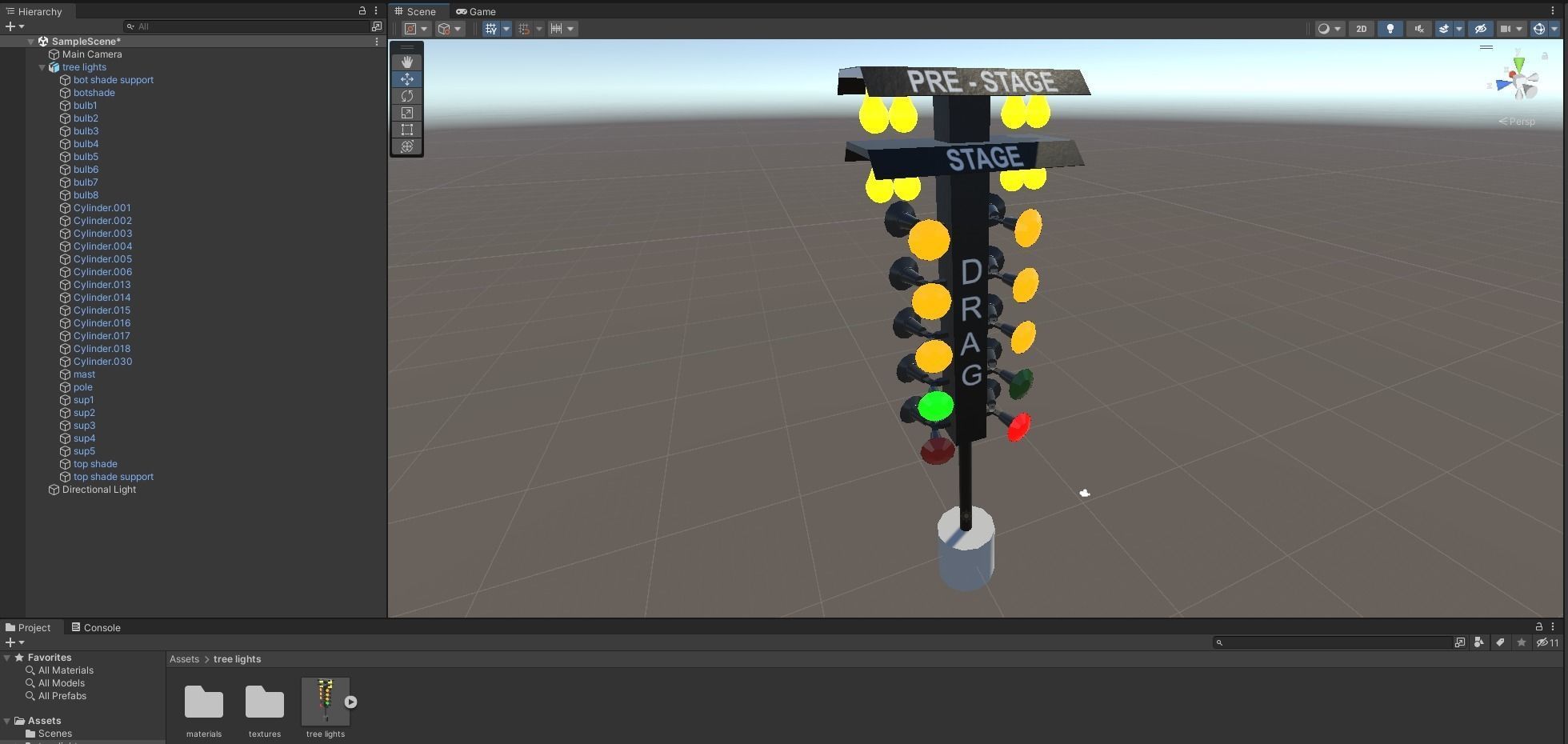 3D model drag racing tree lights VR / AR / low-poly | CGTrader