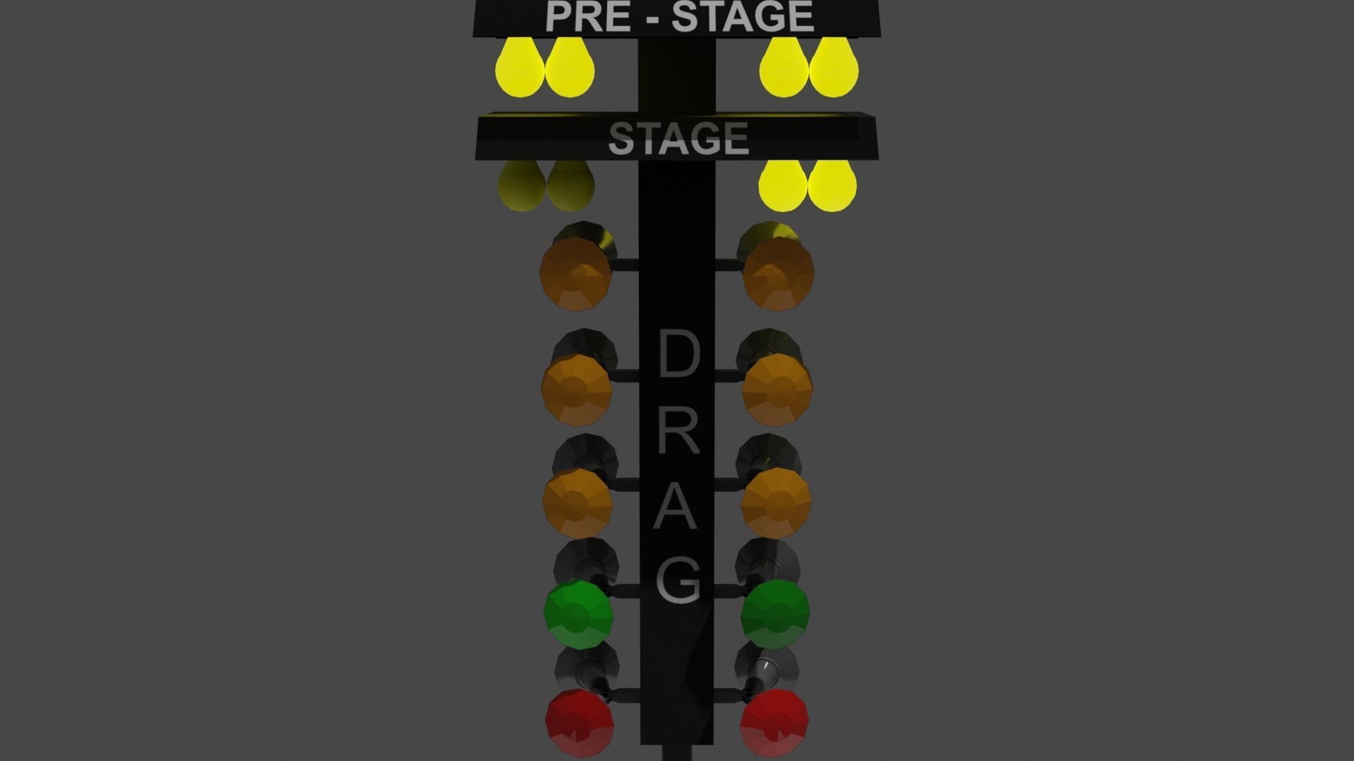 3D model drag racing tree lights VR / AR / low-poly | CGTrader
