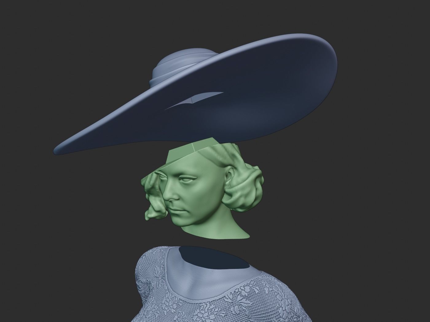 Lady Dimitrescu in a sexy outfit 3D model 3D printable | CGTrader