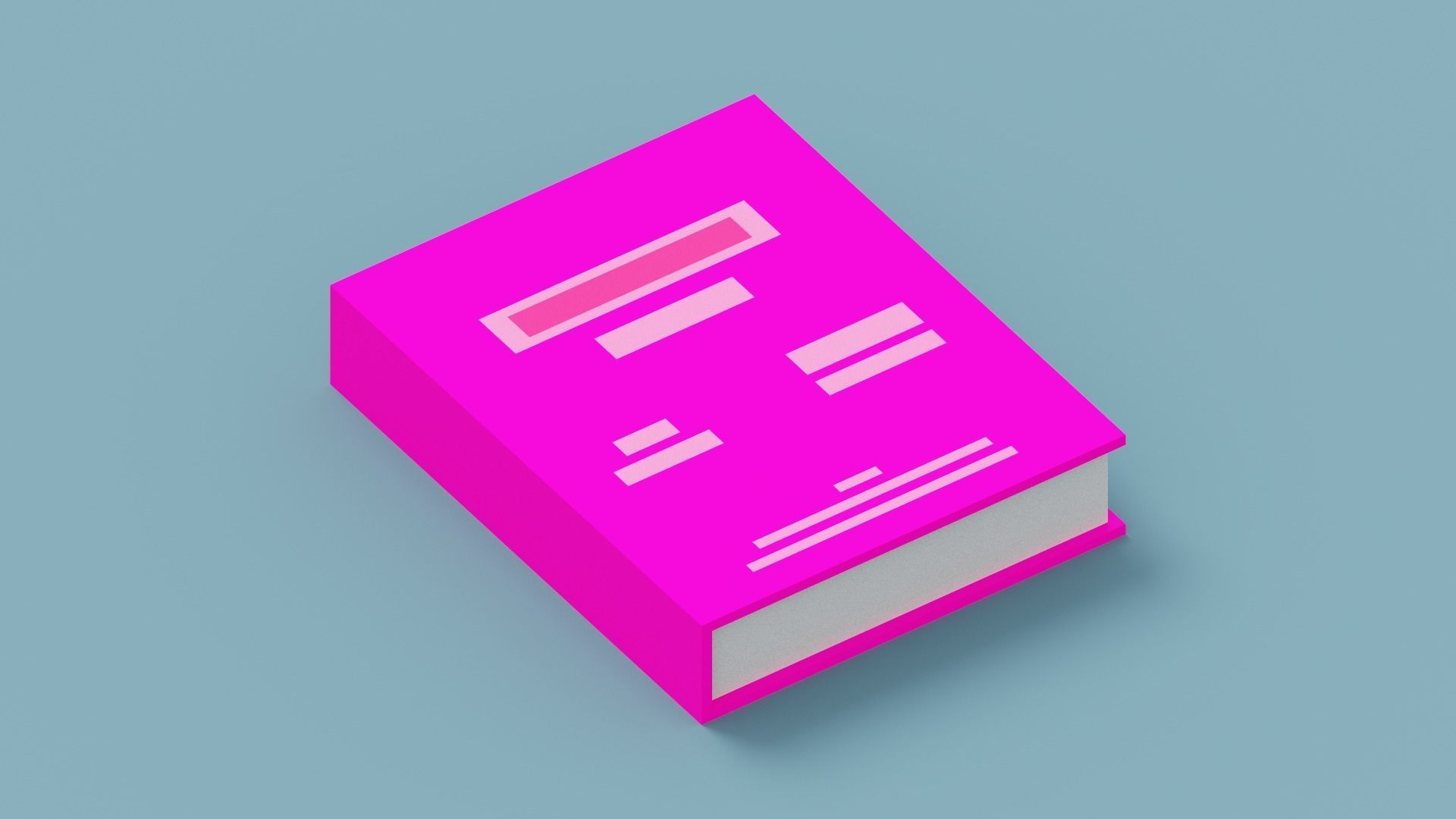 3D model Voxel Pink Book VR / AR / low-poly | CGTrader