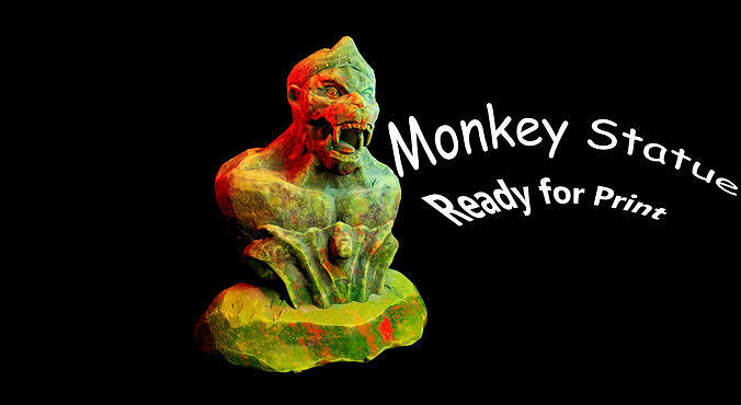3D model Monkey Statue AAA Game Ready Asset VR / AR / low-poly | CGTrader
