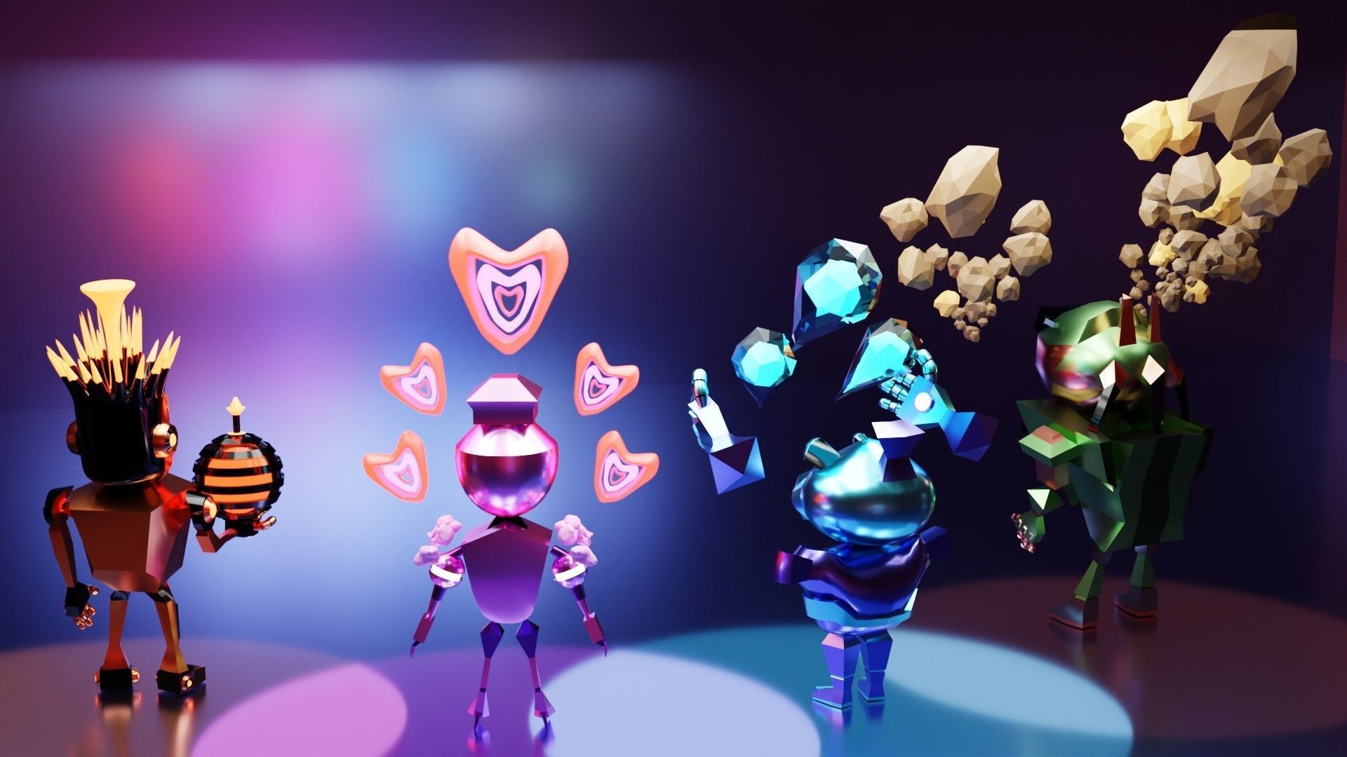 3D model Team Villains Four VR / AR / low-poly | CGTrader