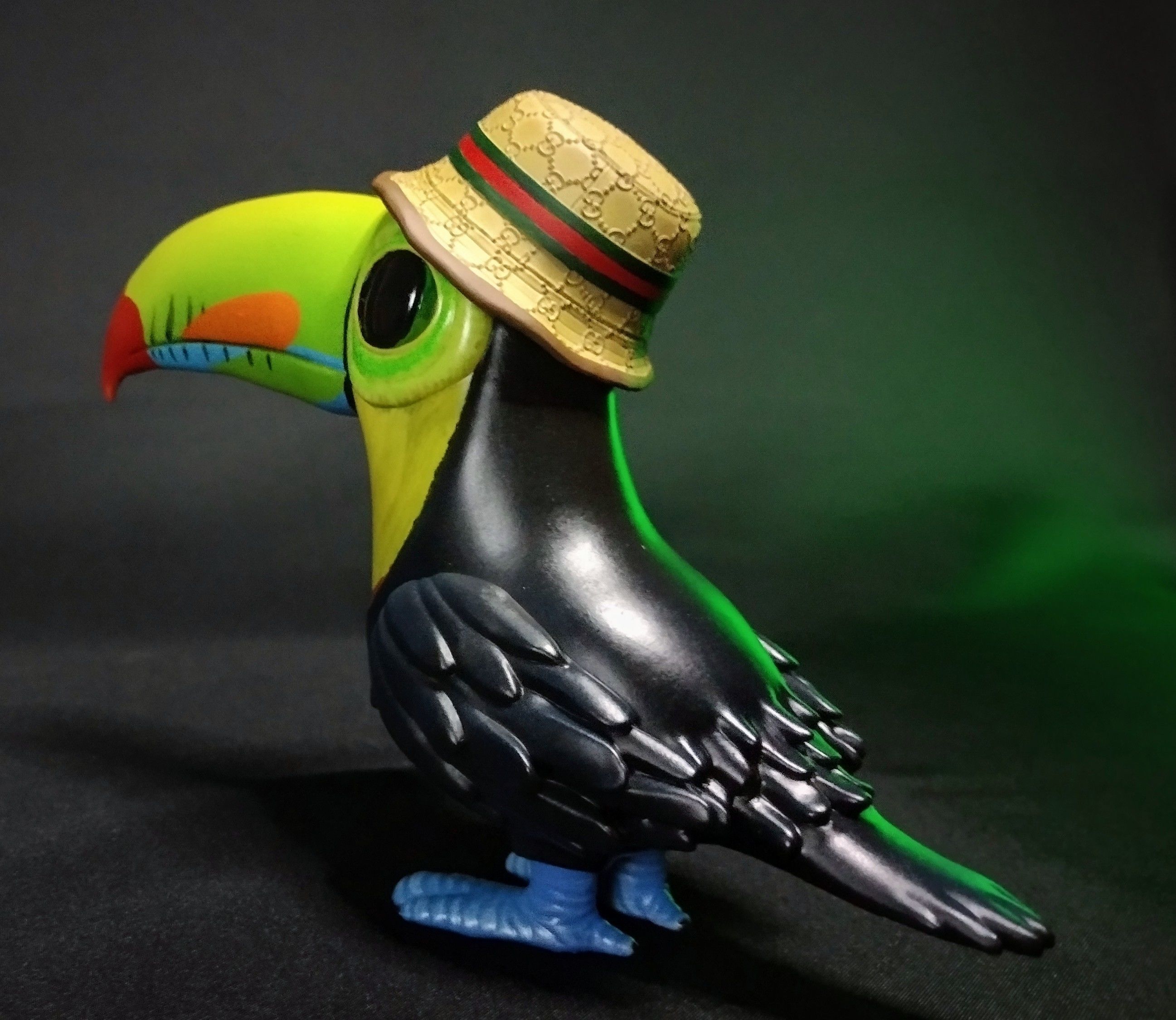 Gucci hat Kawaii toucan 3D print model 3D model 3D printable | CGTrader