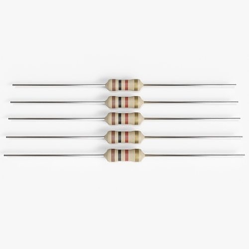 Resistors with Editable Color Bands 3D model | CGTrader