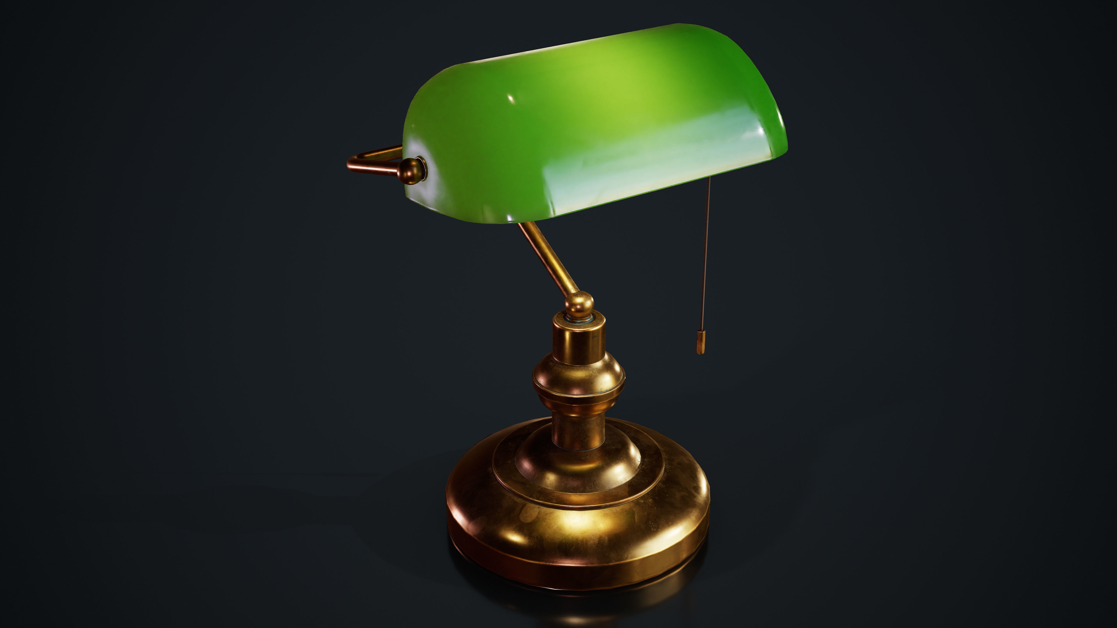 3D model Old Bankers Lamp VR / AR / low-poly | CGTrader