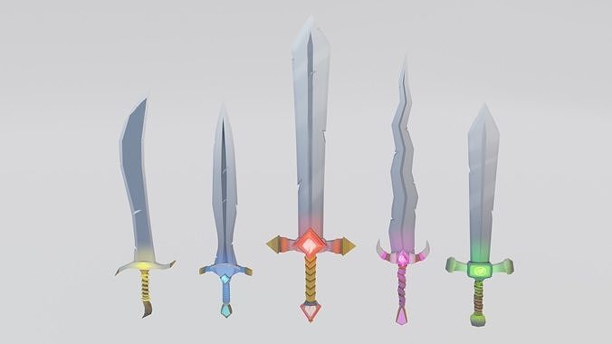 3D model Game ready Swords mini pack VR / AR / low-poly | CGTrader
