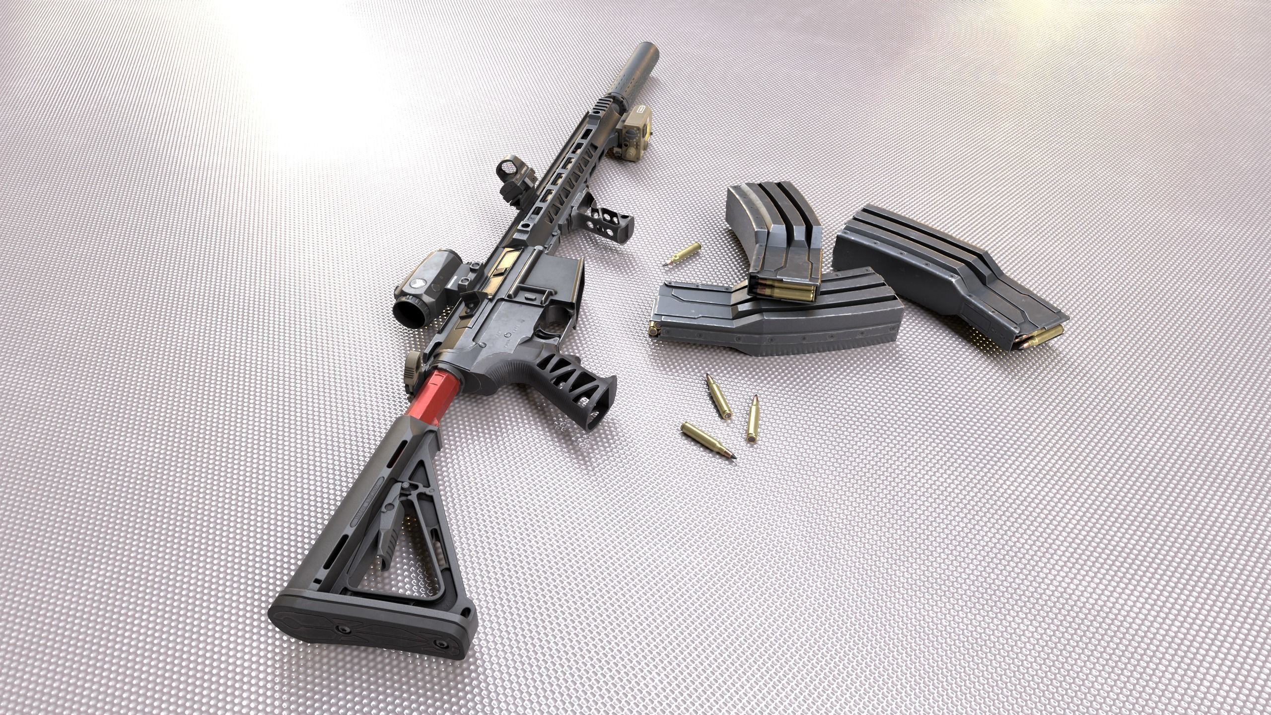 3D model Custom Colt M4A1 assault rifle VR / AR / low-poly | CGTrader